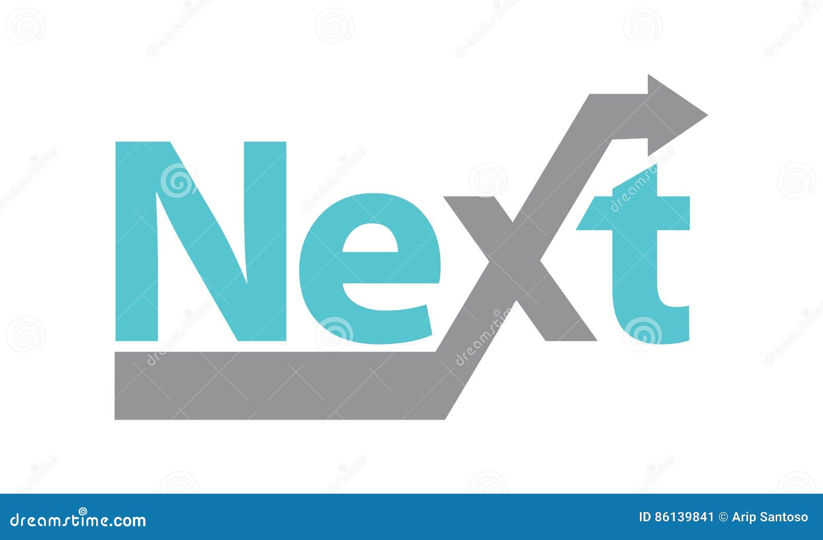 Logotipo siguiente ilustración del vector. Ilustración de después ...