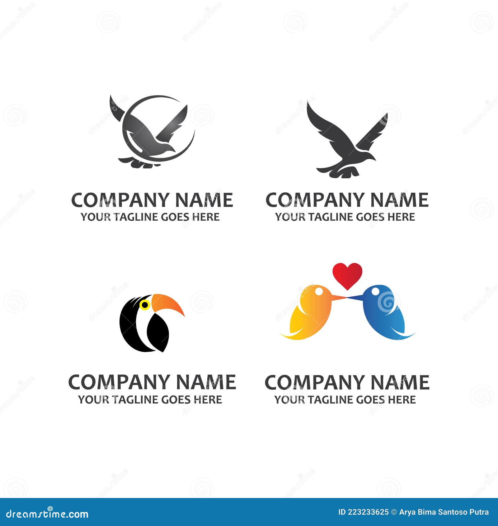 Logotipo Simple Del Vector De Icono De Ave Animal Ilustración del ...