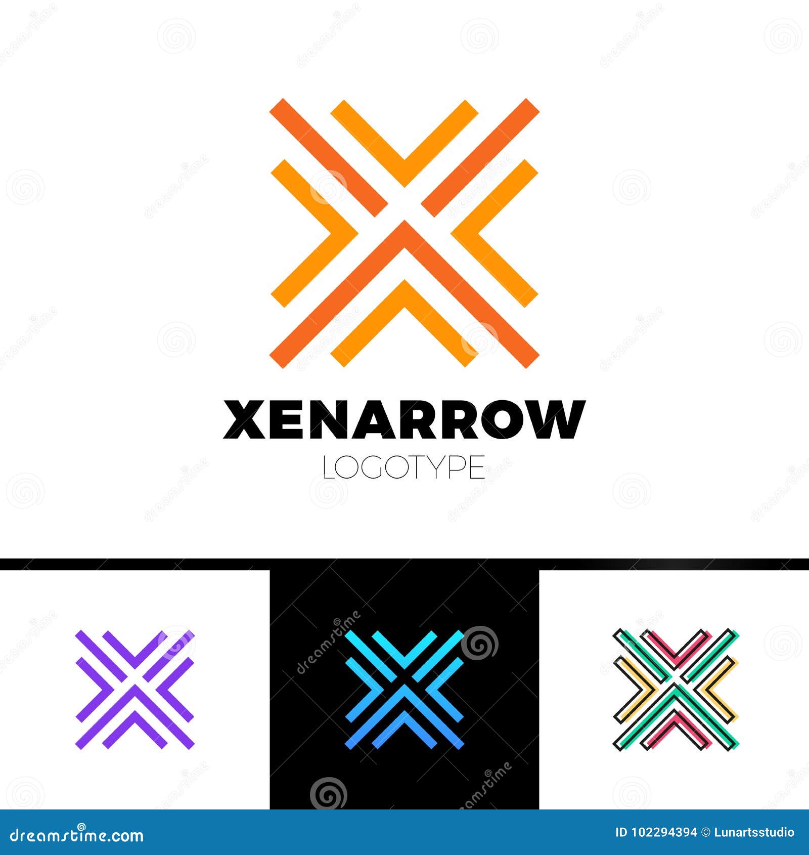 Logotipo Simples Da Letra X Seta Acima Da Linha Logotype Ilustração ...