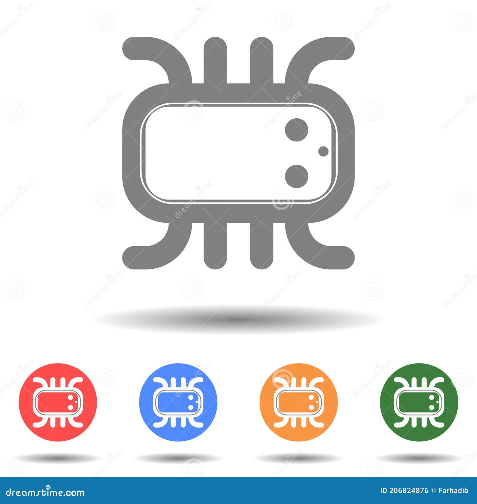 Logotipo Vectorial De Icono De Fallo Rectangular Aislado En Segundo ...