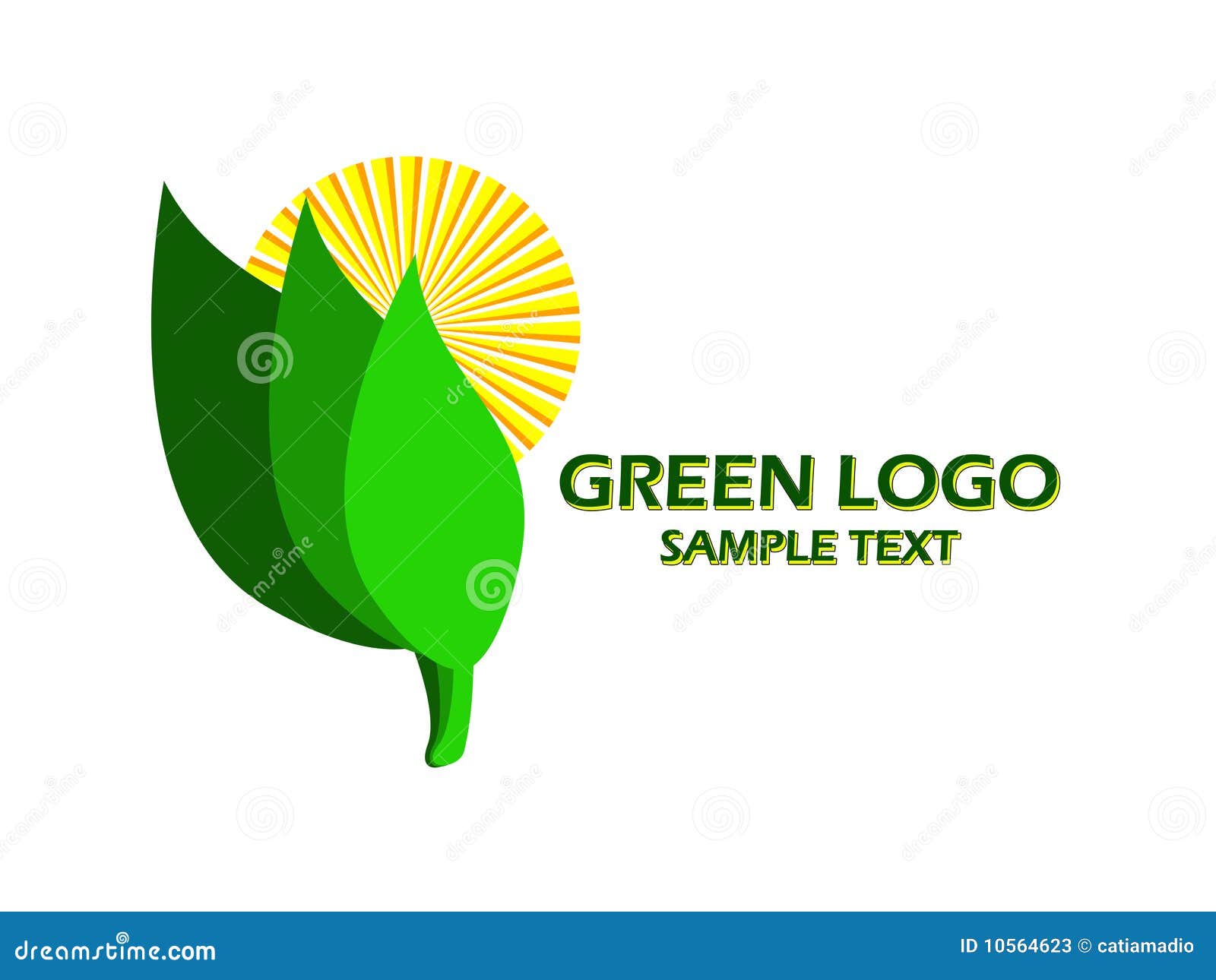 Logotipo verde ilustração stock. Ilustração de céu, verde - 10564623