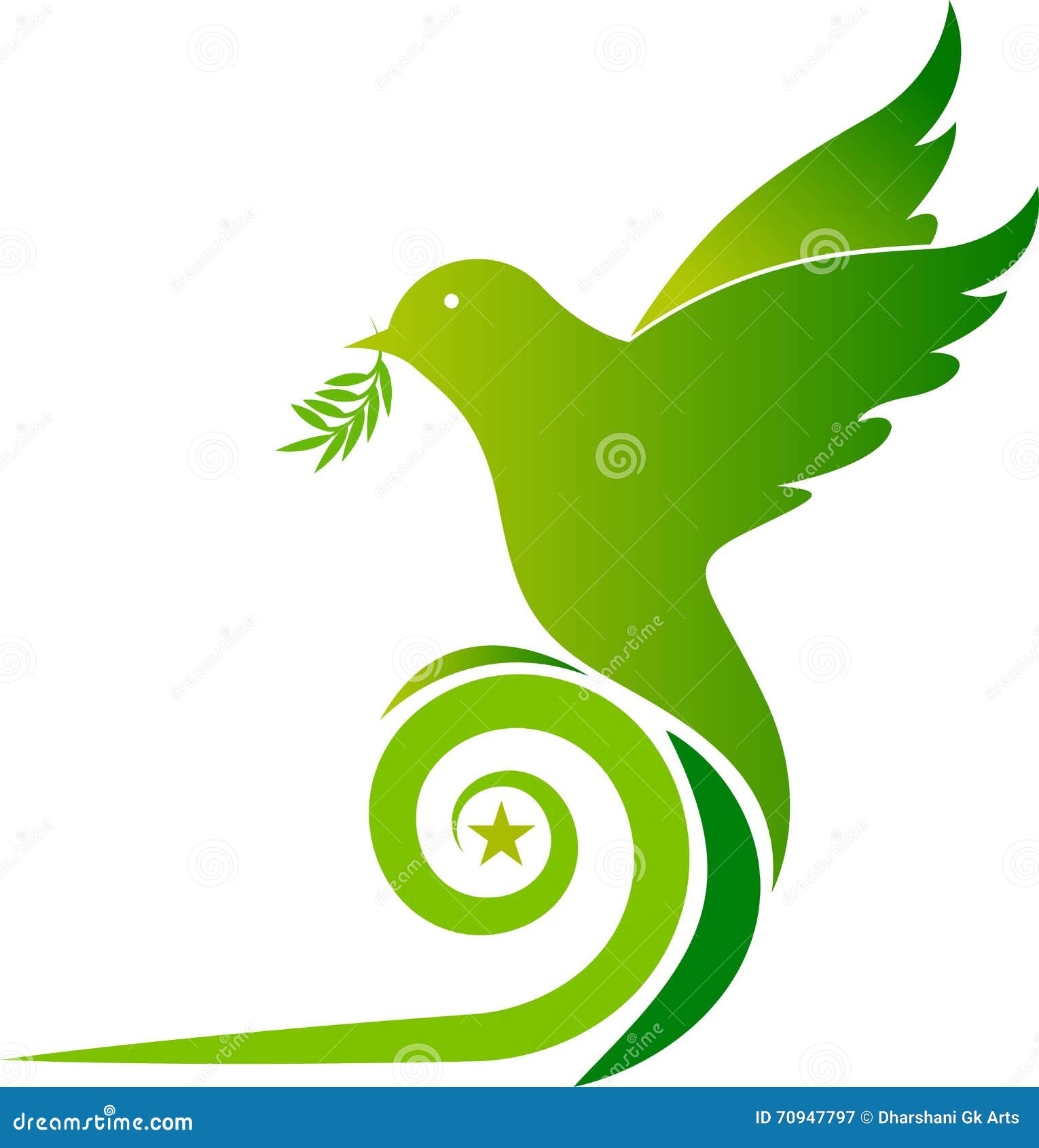 Logotipo Verde De La Paloma Ilustración del Vector - Ilustración de ...