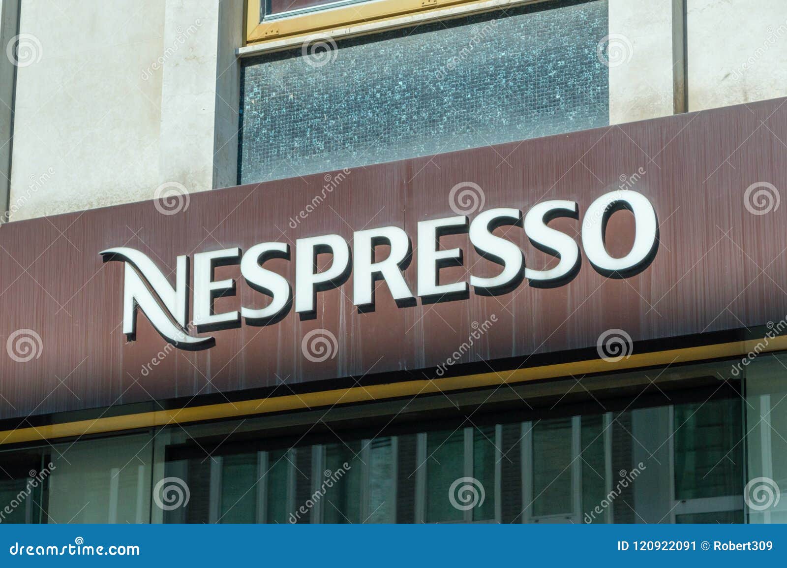 Logotipo Y Muestra De Nespresso Foto editorial - Imagen de negocios ...