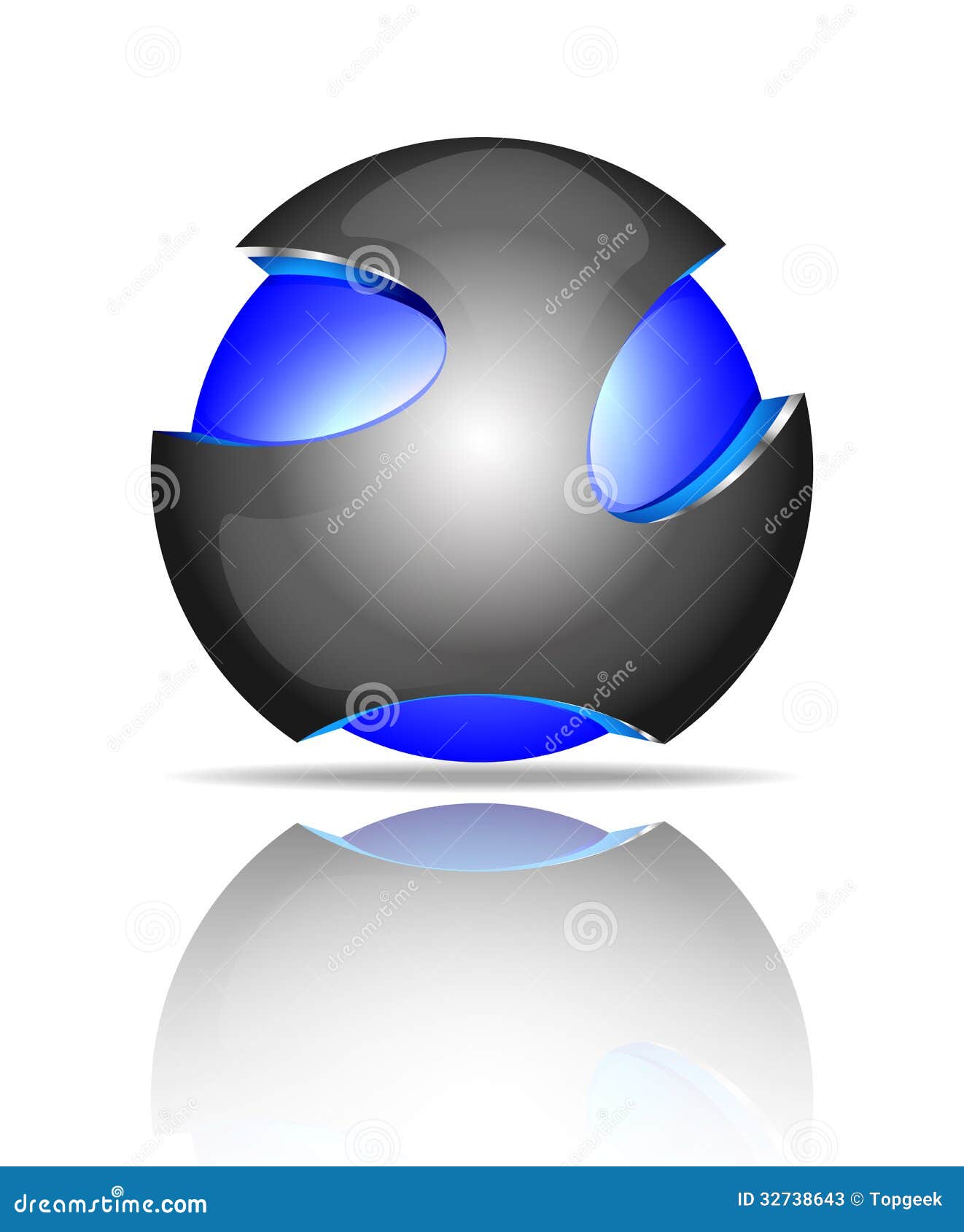 Logotipos Abstractos De La Esfera 3d Ilustración del Vector ...