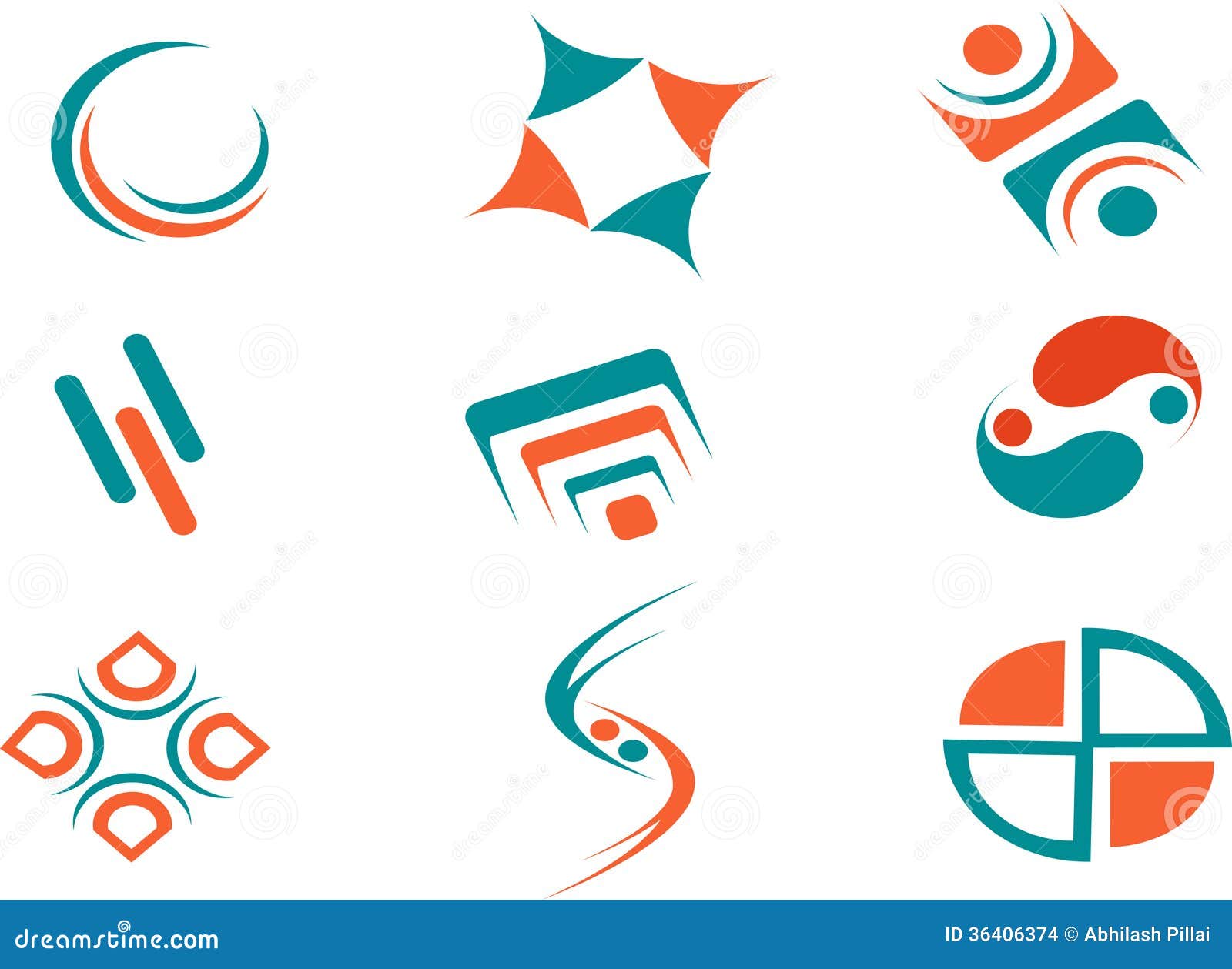 Logotipos Abstractos Para Los Sitios Web Ilustración del Vector ...