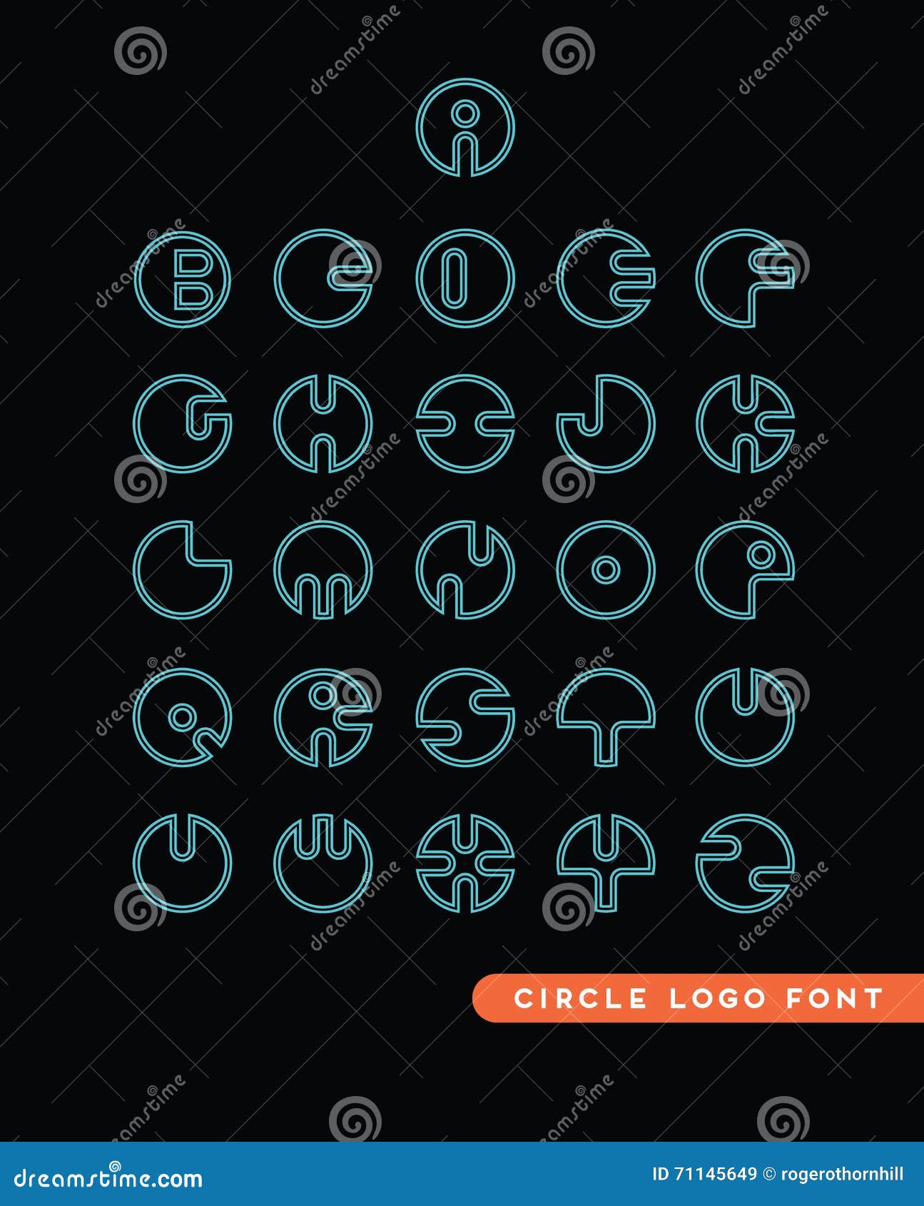 Logotipos Abstratos Da Letra Circular Ilustração do Vetor - Ilustração ...