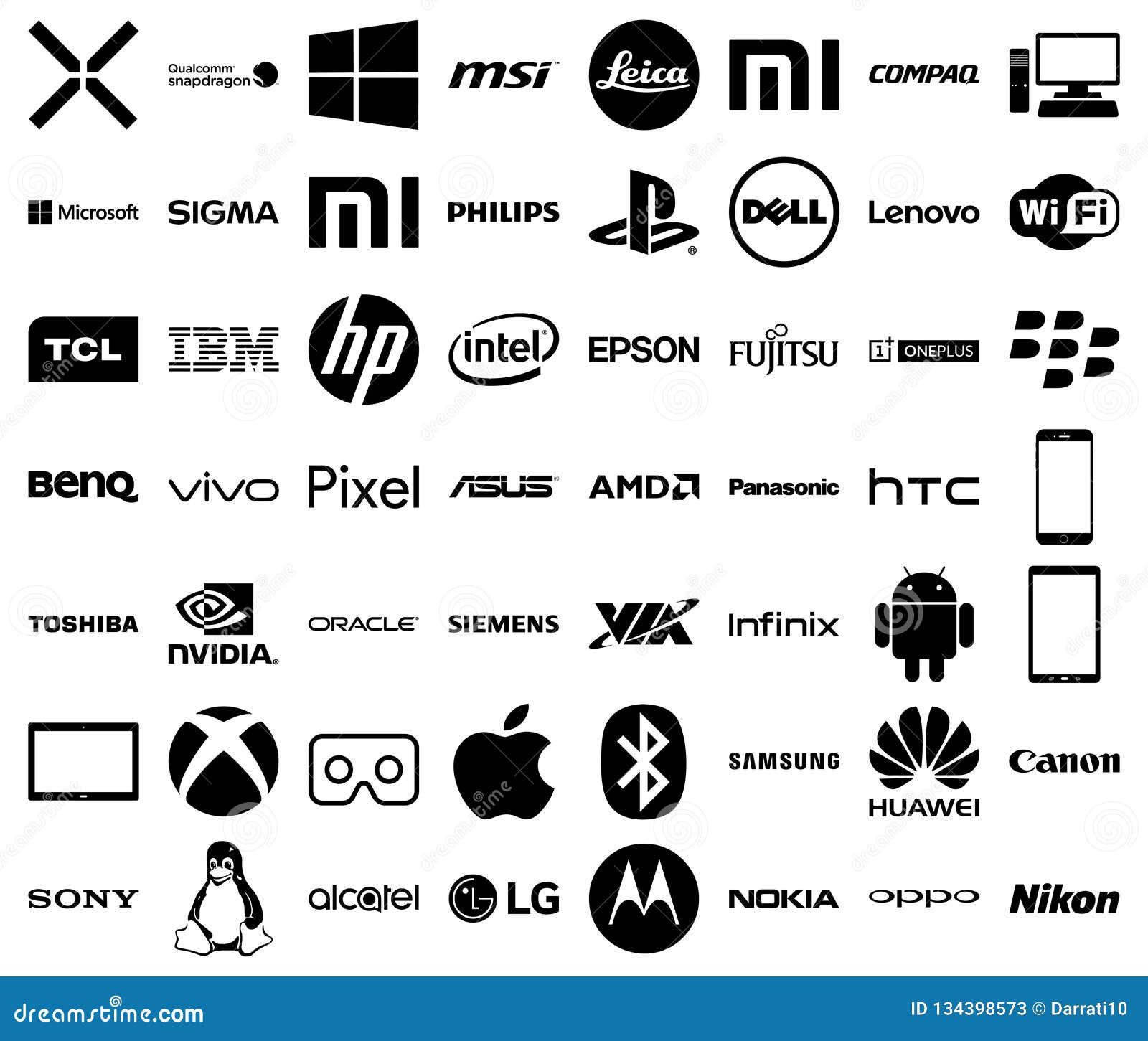 Logotipos Da Empresa Da Tecnologia Foto de Stock Editorial - Ilustração ...