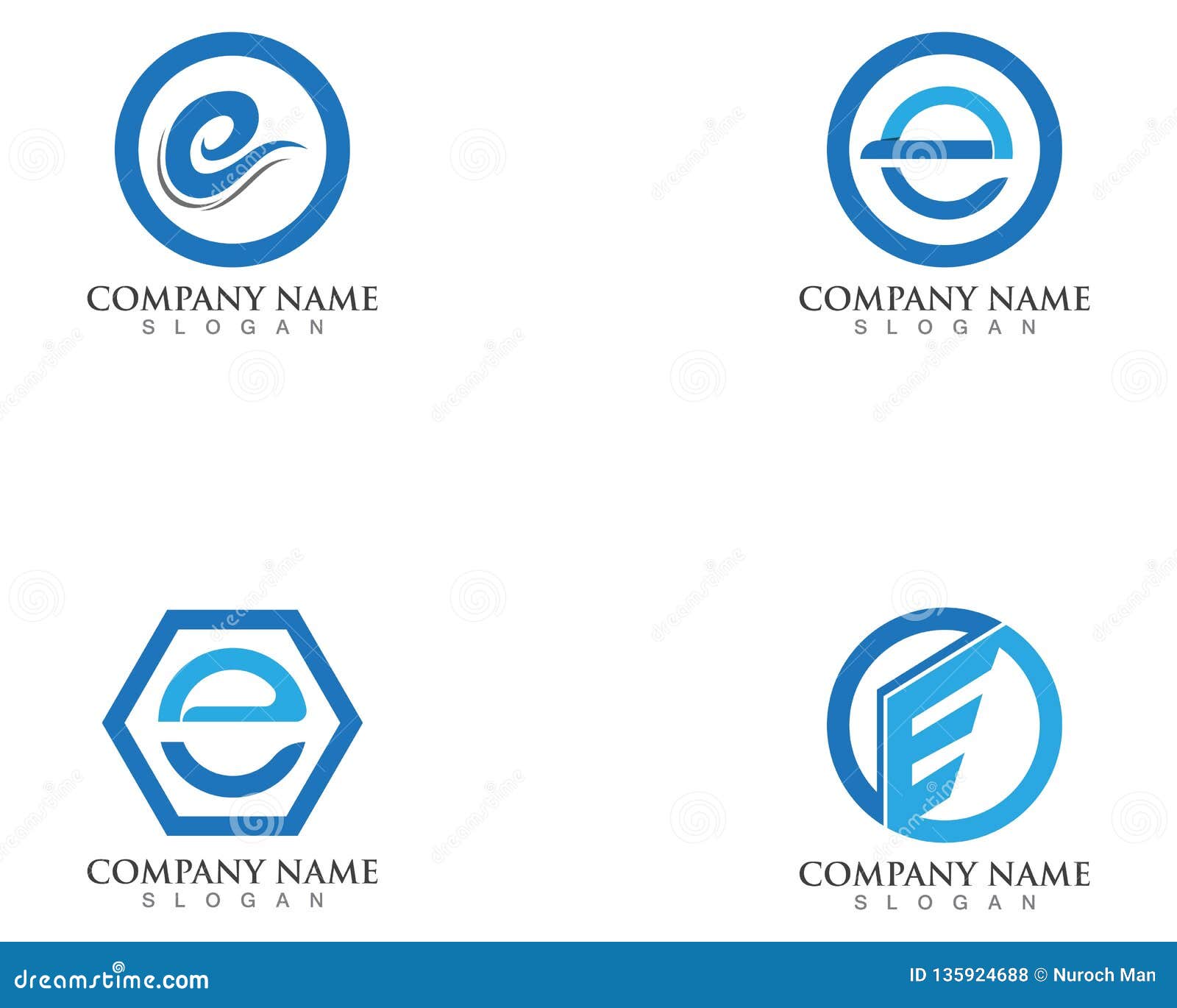 Logotipos das letras de E ilustração stock. Ilustração de listra ...