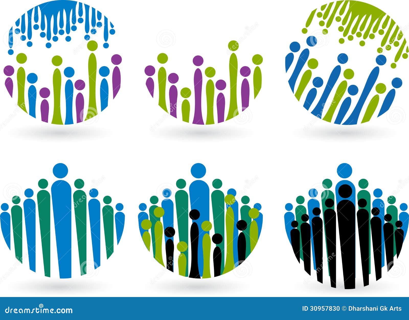 Logotipos de la gente ilustración del vector. Ilustración de icono ...