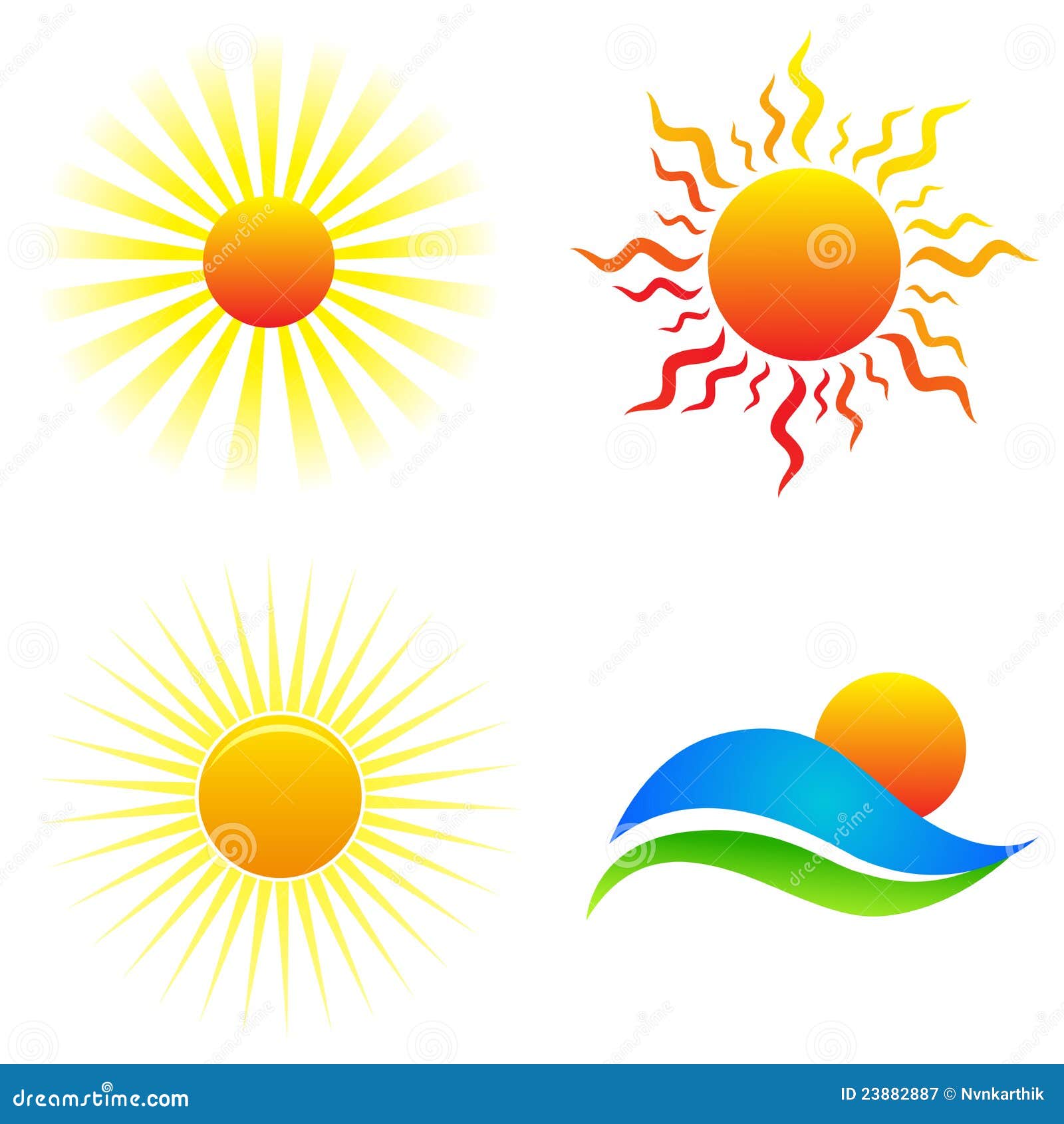 Logotipos de Sun ilustração do vetor. Ilustração de logotipo - 23882887