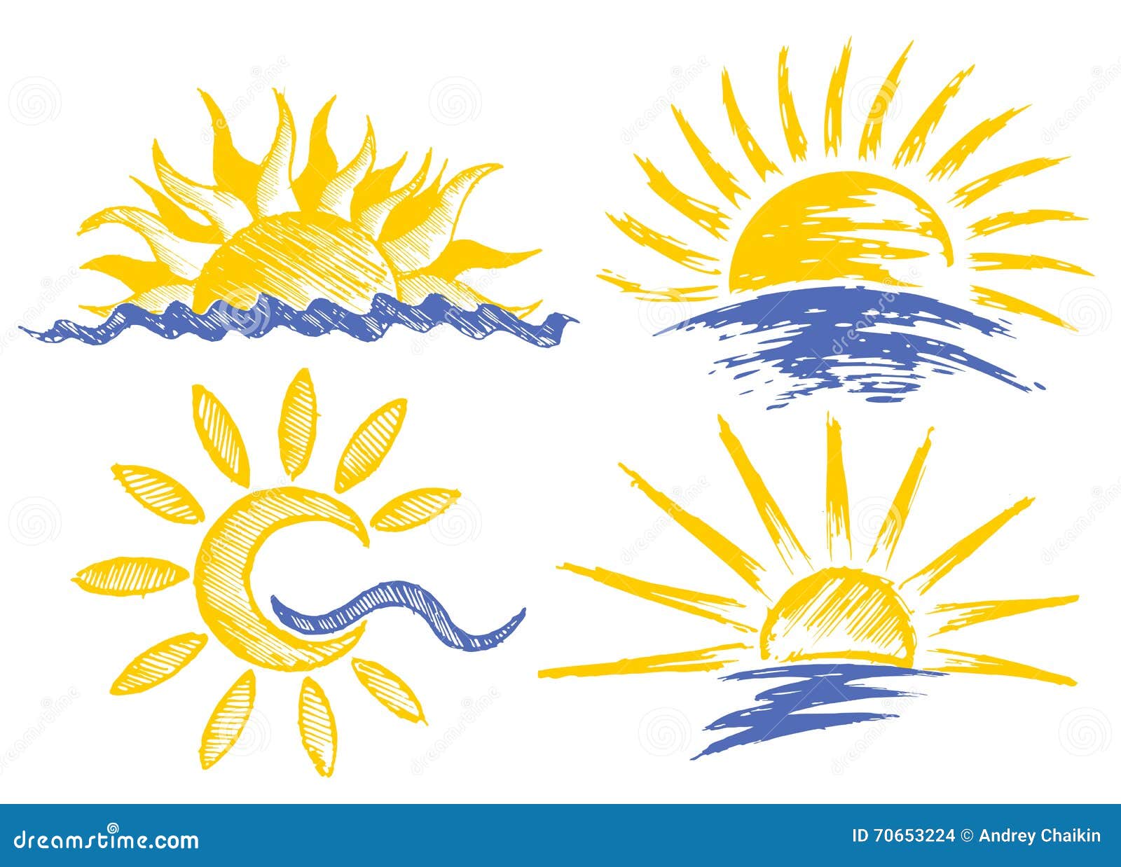 Logotipos De Sun Con El Mar Ilustración del Vector - Ilustración de ...