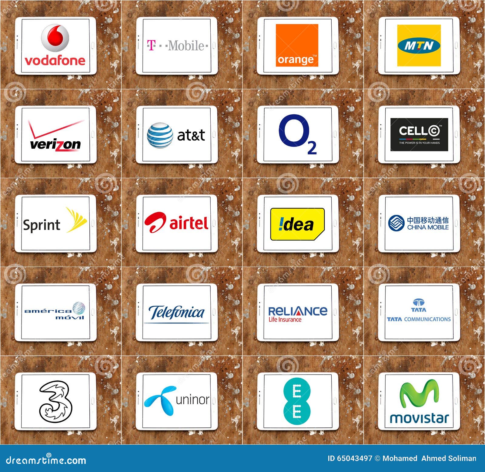 Logotipos Del Operador Móvil Fotografía editorial - Imagen de ...