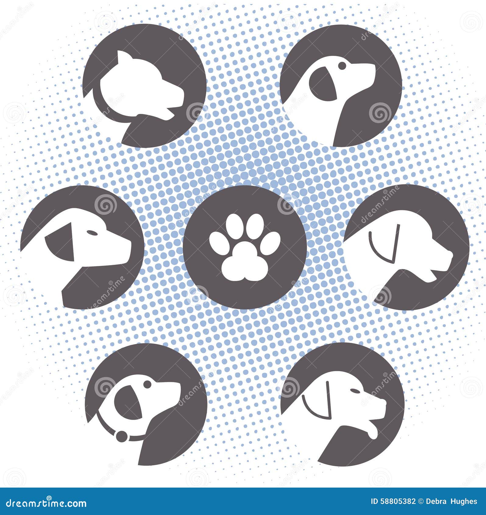 Logotipos del perro ilustración del vector. Ilustración de anaranjado ...