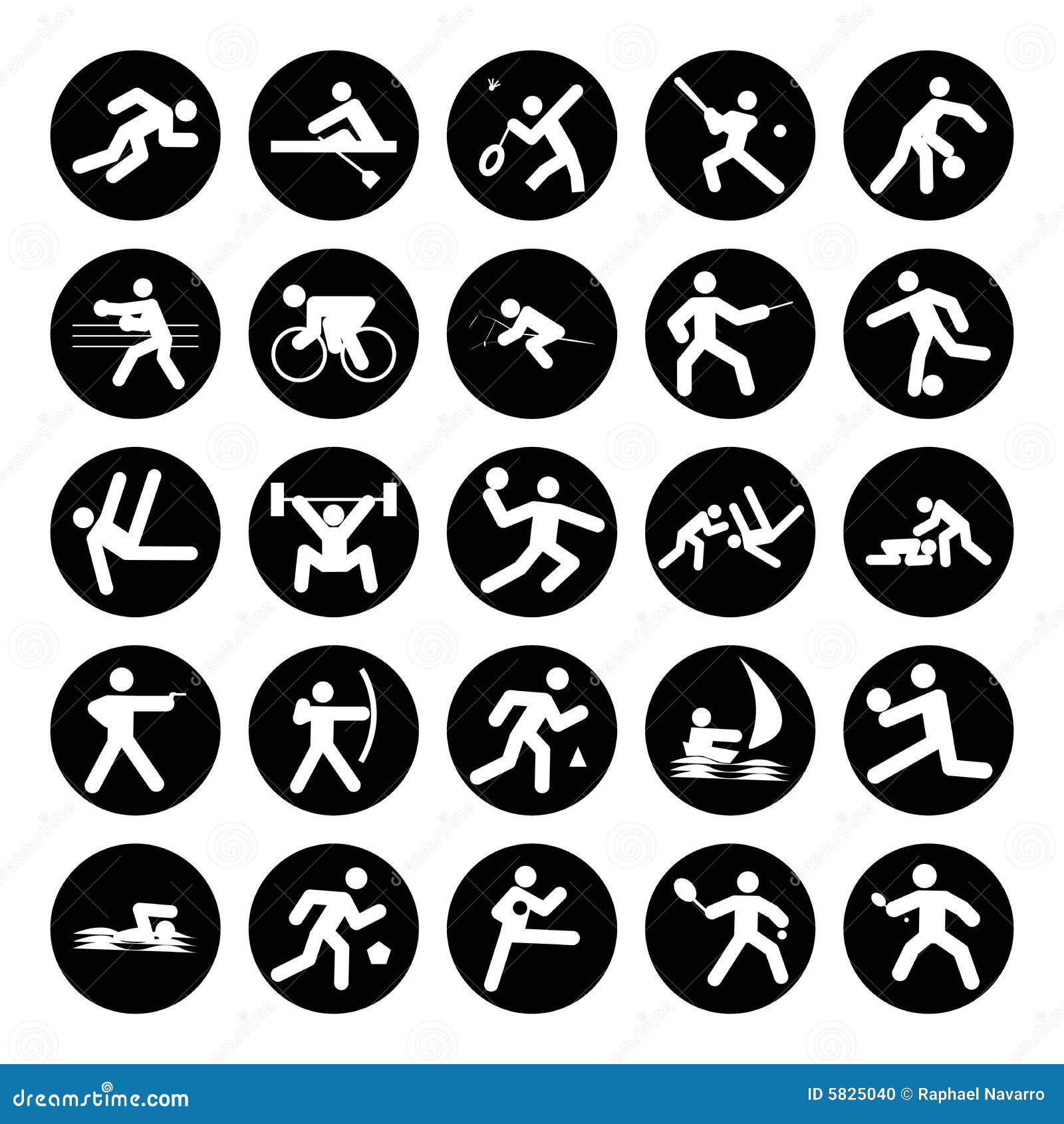 Logotipos dos esportes ilustração stock. Ilustração de moderno - 5825040