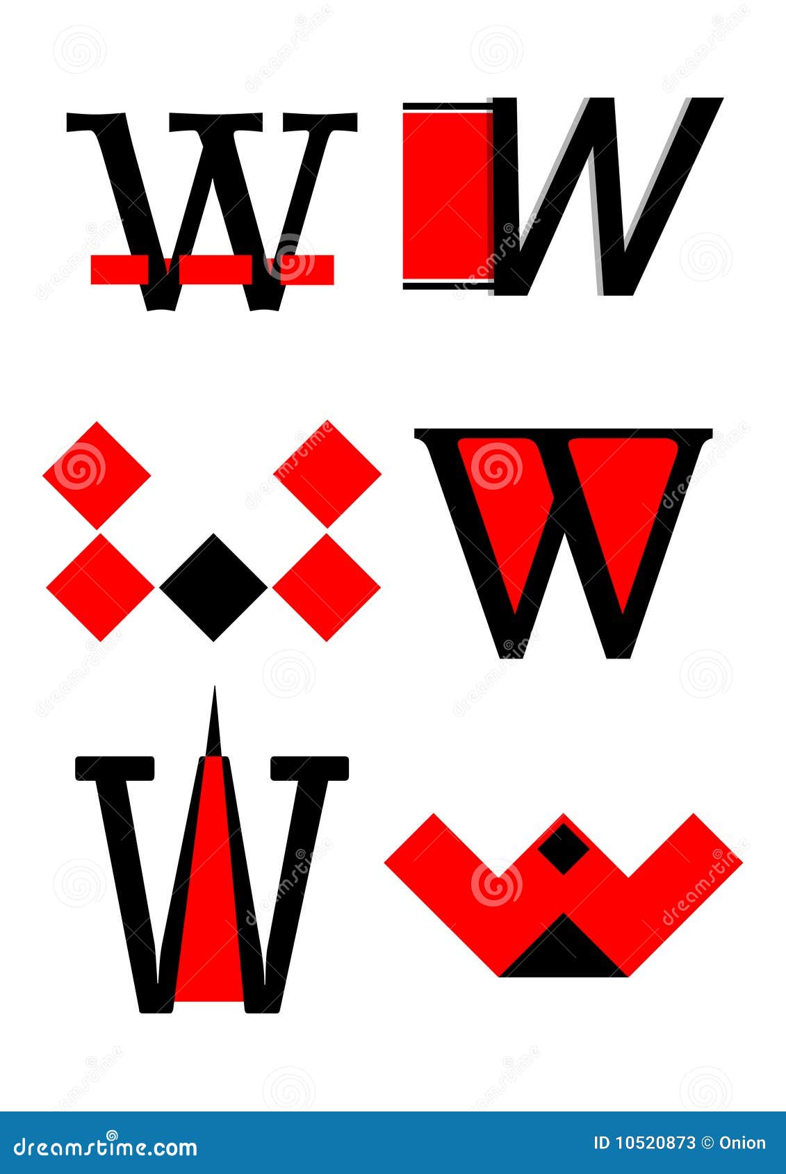 Logotipos E ícones De W Do Alfabeto Do Vetor Ilustração do Vetor ...