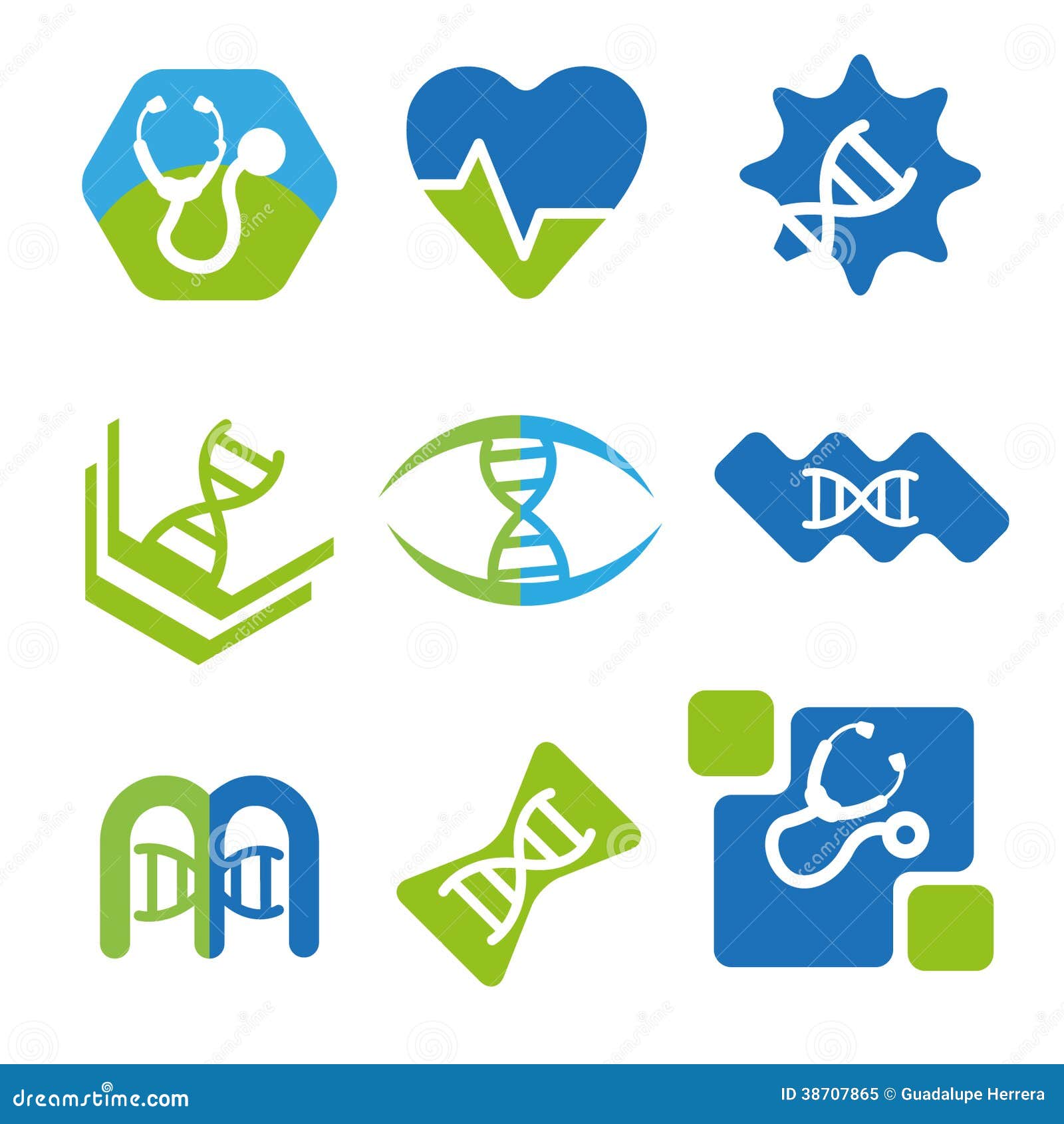 Logotipos médicos ilustración del vector. Ilustración de azul - 38707865