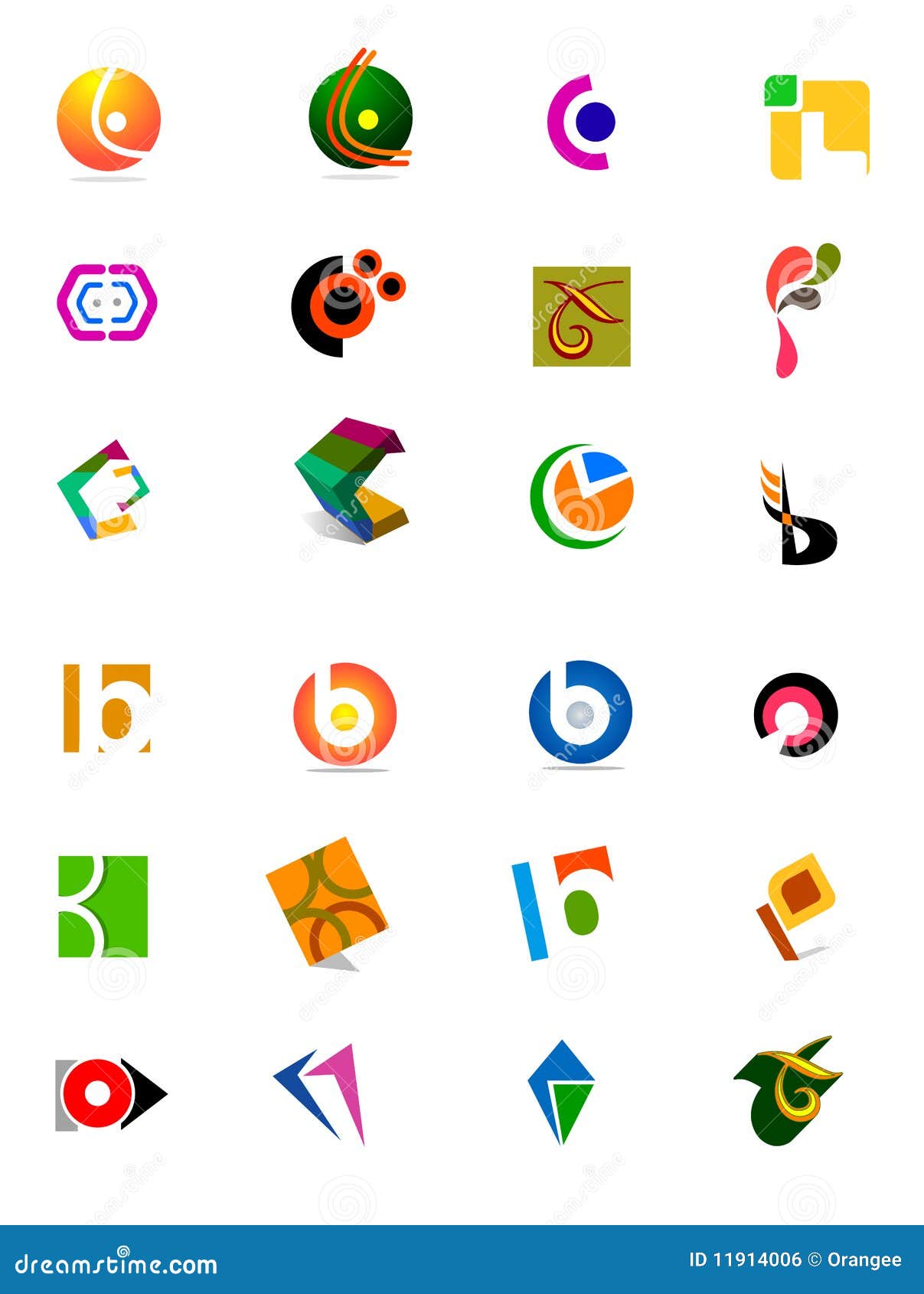 Logotipos modernos ilustração do vetor. Ilustração de companhia - 11914006