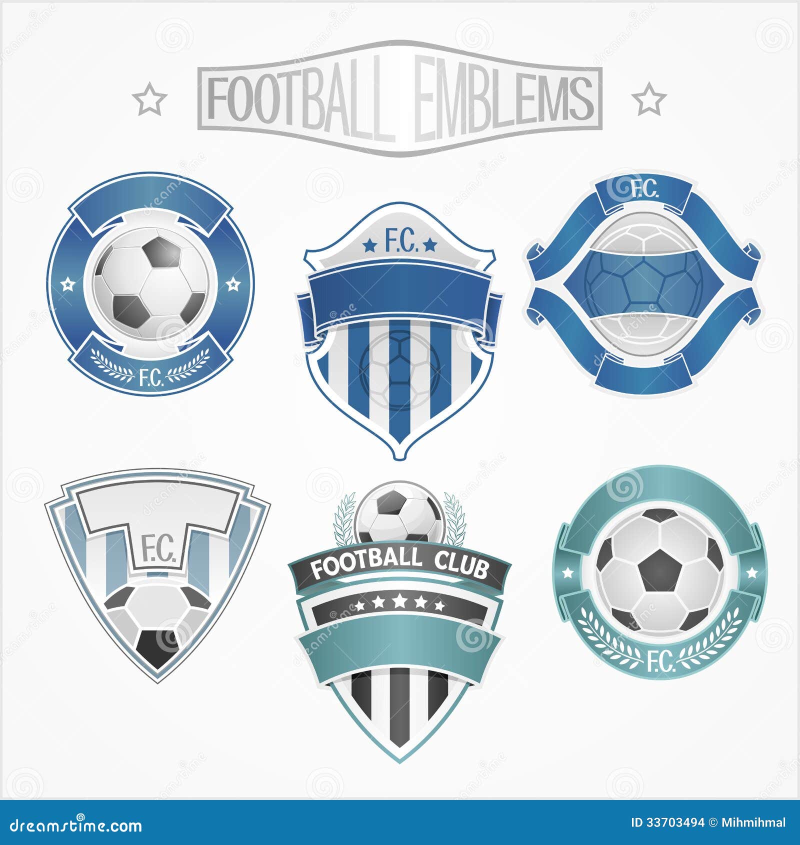 Logotipos Para Equipas De Futebol Ilustração do Vetor - Ilustração de ...