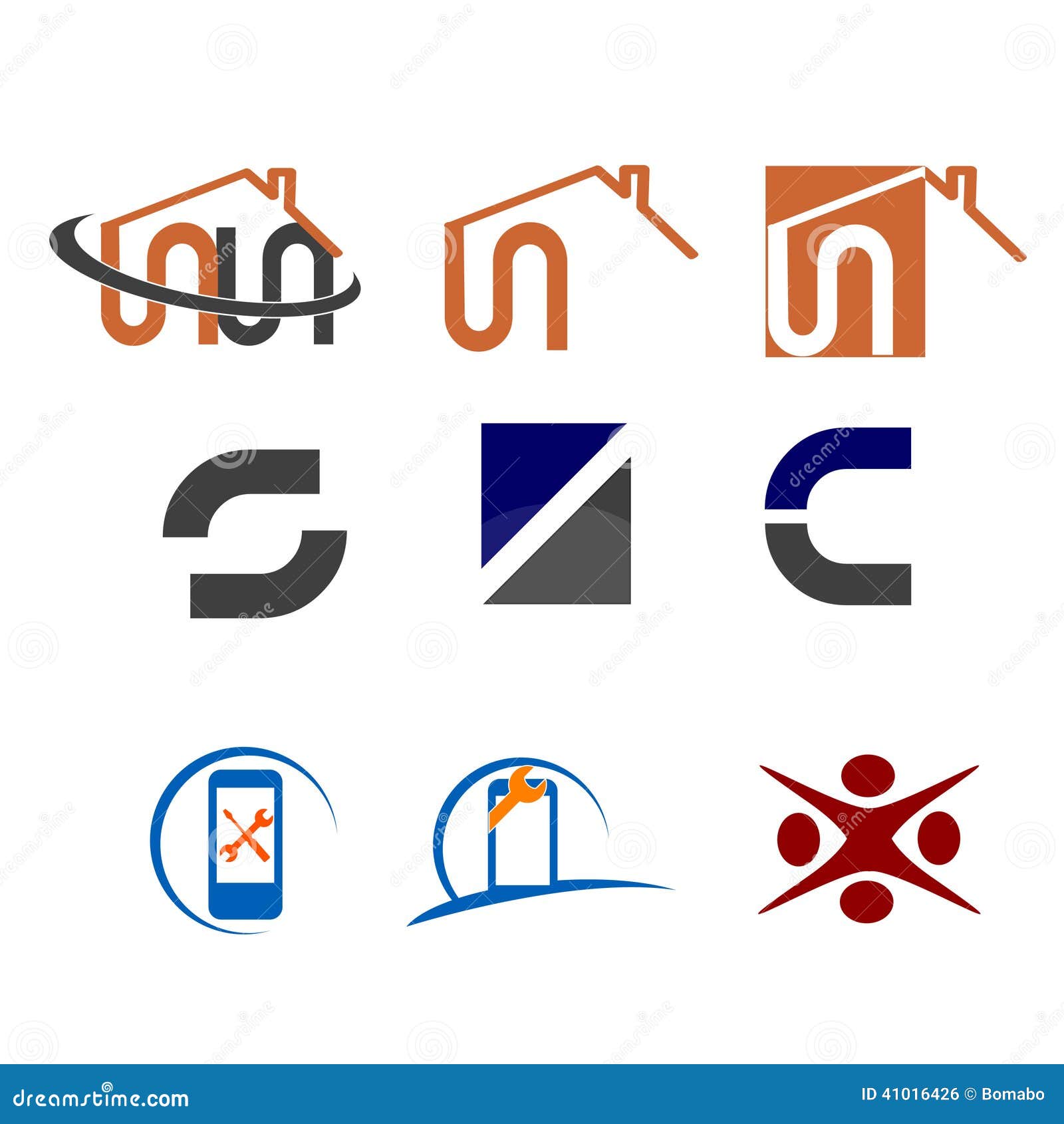 Logotipos simples ilustração do vetor. Ilustração de seta - 41016426