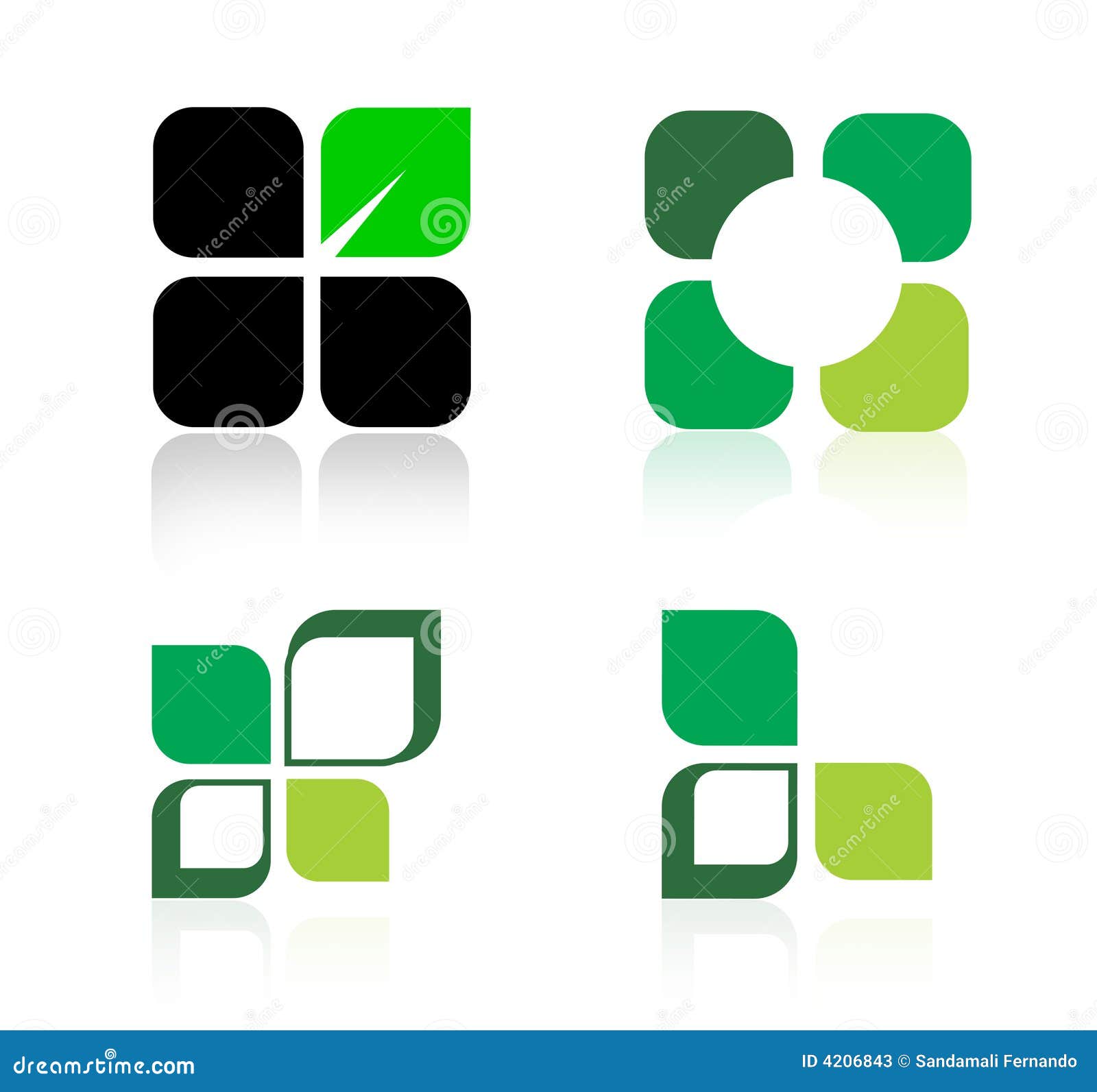 Logotipos verdes ilustração do vetor. Ilustração de globo - 4206843