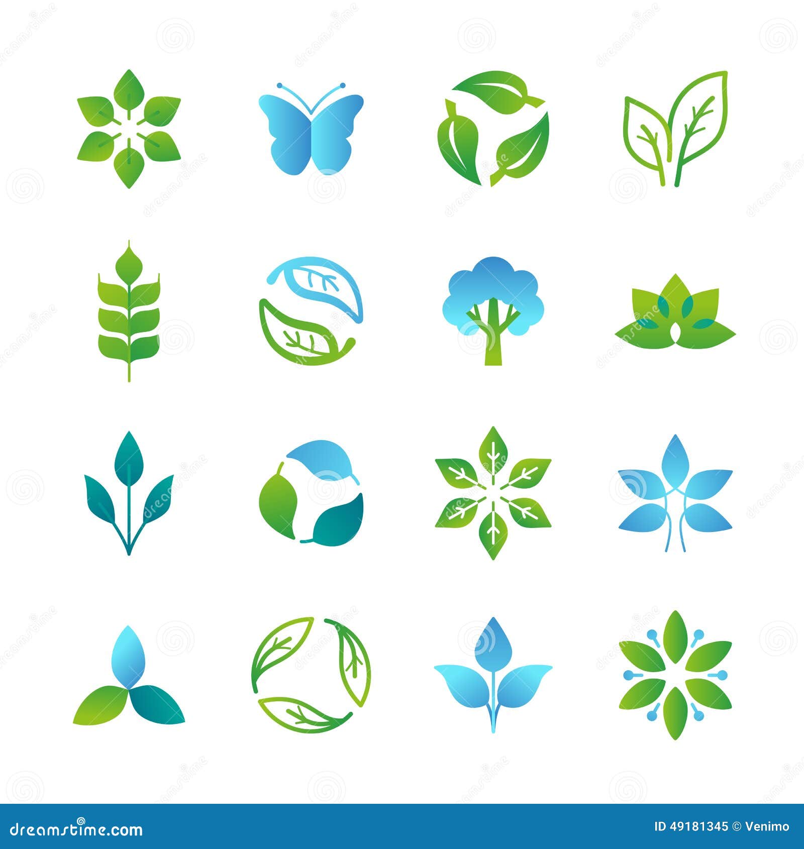 Logotipos Y Emblemas Verdes Del Vector Ilustración del Vector ...