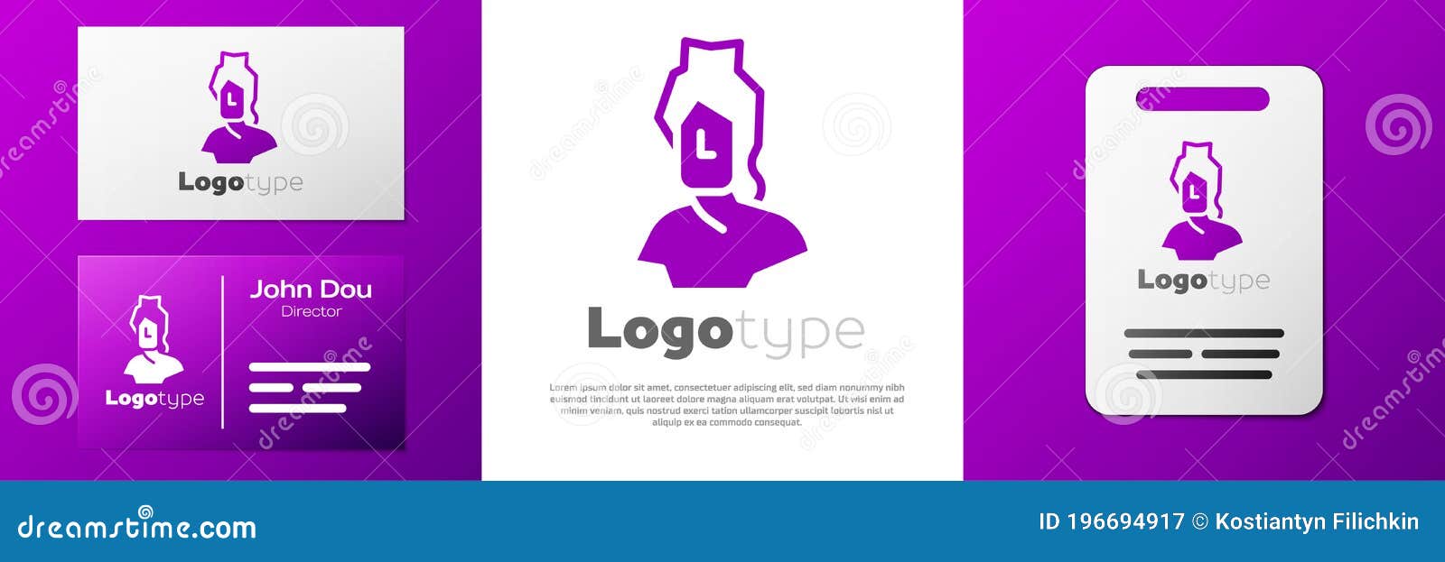 Logotype Ancient Bust Sculpture Icon Isolated on White Background. Logo ...