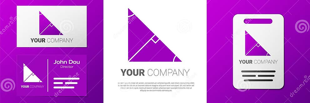 Logotype Angle Bisector of a Triangle Icon Isolated on White Background ...