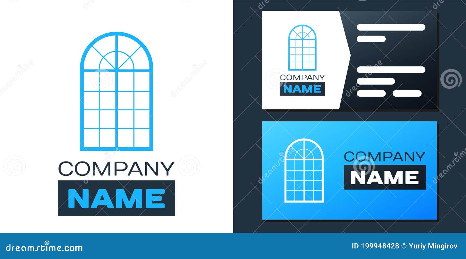 Logotype Arched Window Icon Isolated on White Background. Logo Design ...