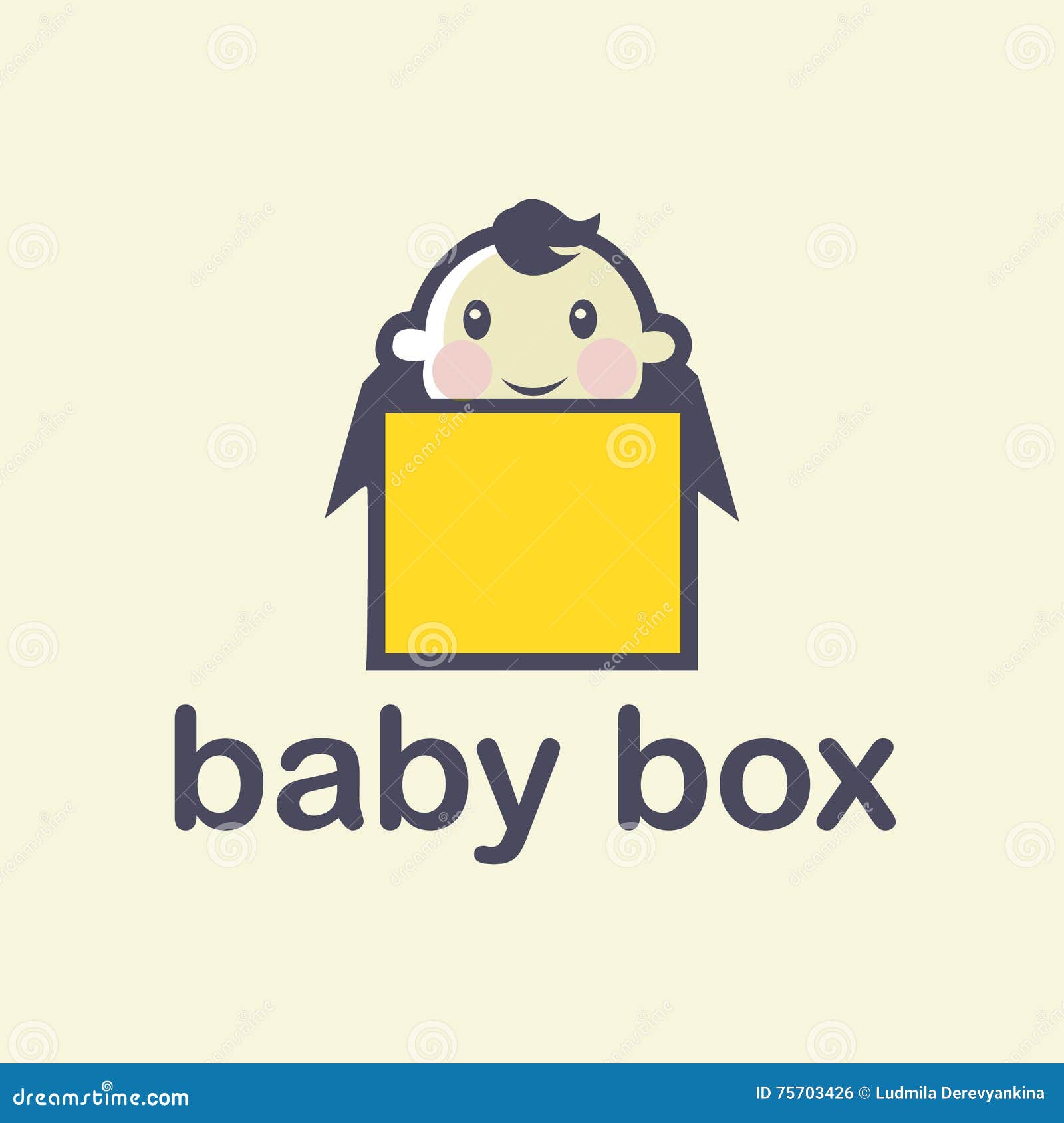 Logotype baby box stock illustration. Illustration of infant - 75703426