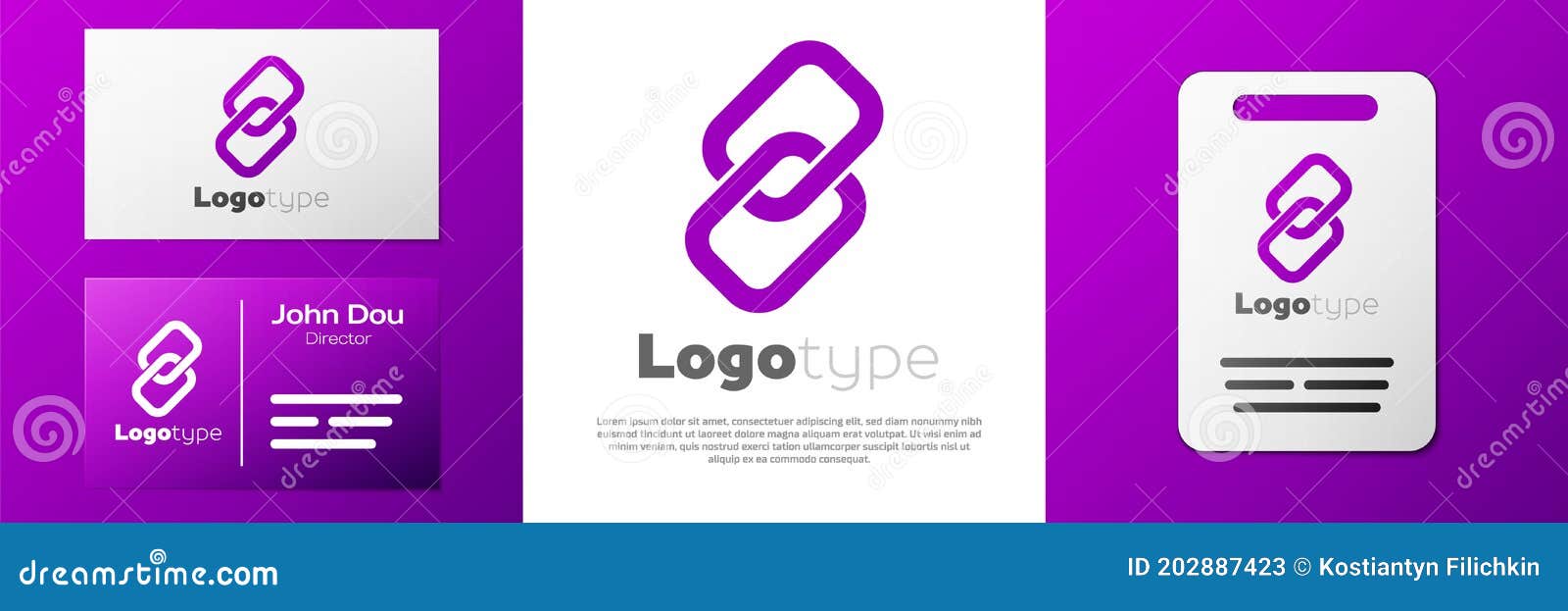 Logotype Chain Link Icon Isolated on White Background. Link Single ...
