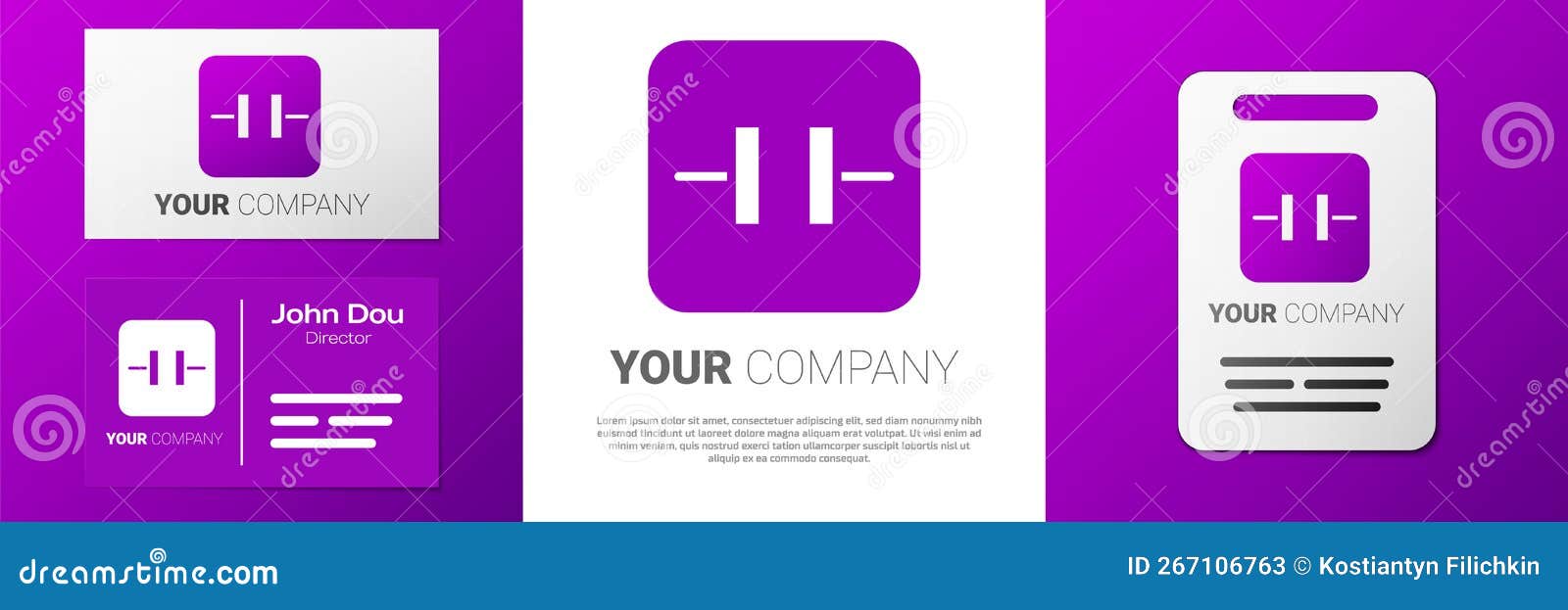 Logotype Electrolytic Capacitor Icon Isolated on White Background. Logo ...