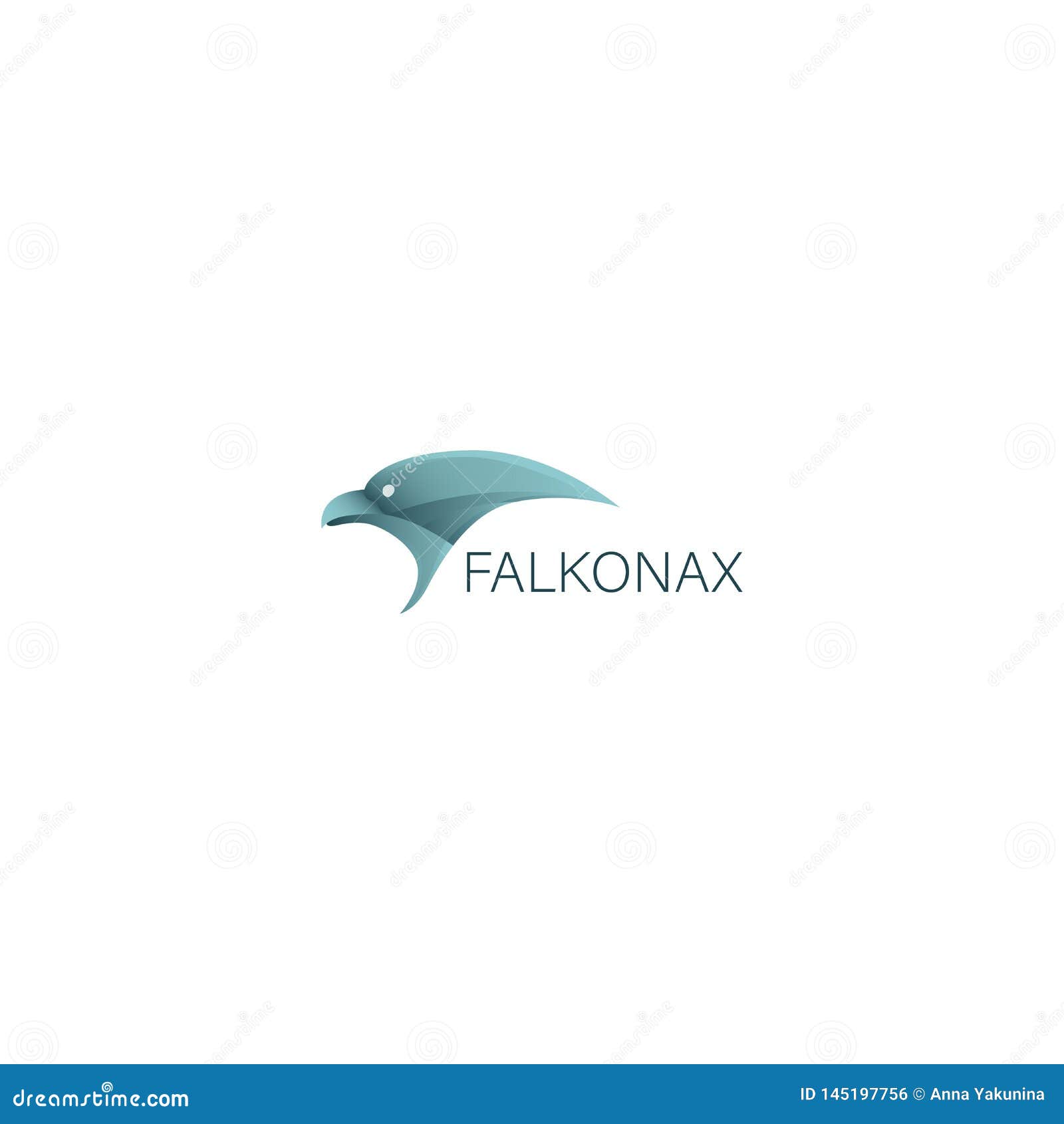 Logotype with Falcon Head and Company Name Stock Vector - Illustration ...