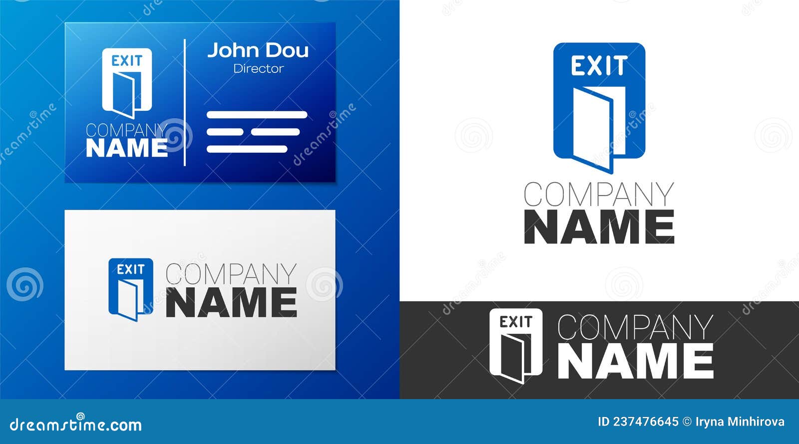 Logotype Fire Exit Icon Isolated on White Background. Fire Emergency ...