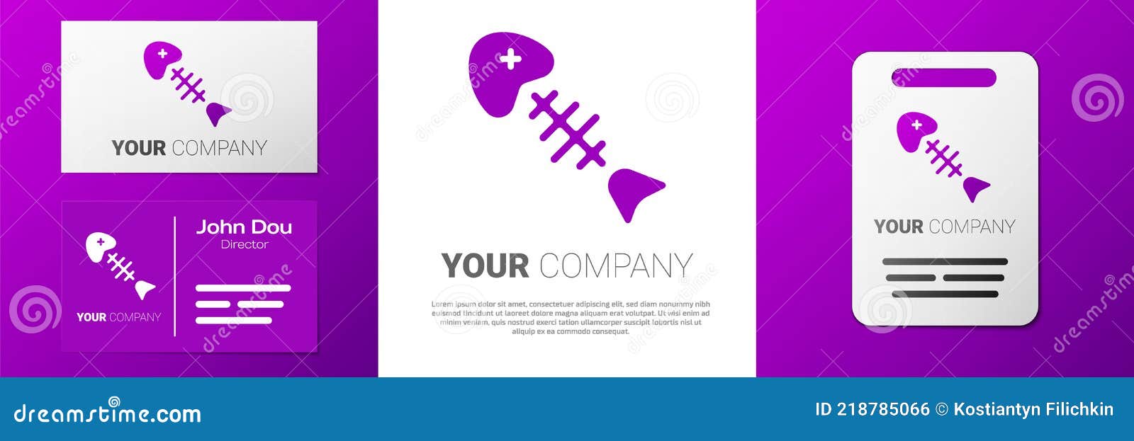 Logotype Fish Skeleton Icon Isolated on White Background. Fish Bone ...