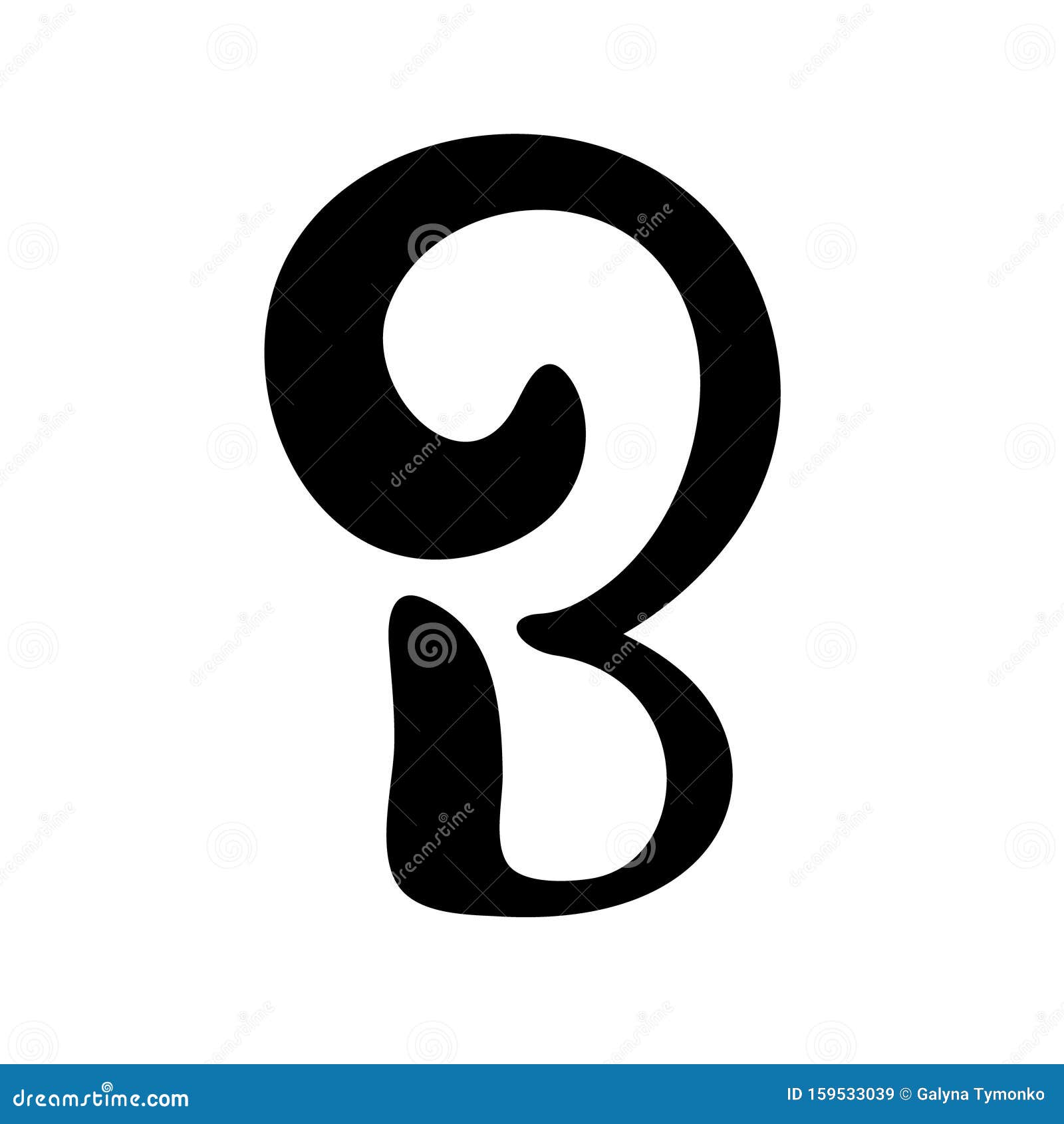 Logotype in the Form of the Letter B, Abstract Stylized Business Logo ...
