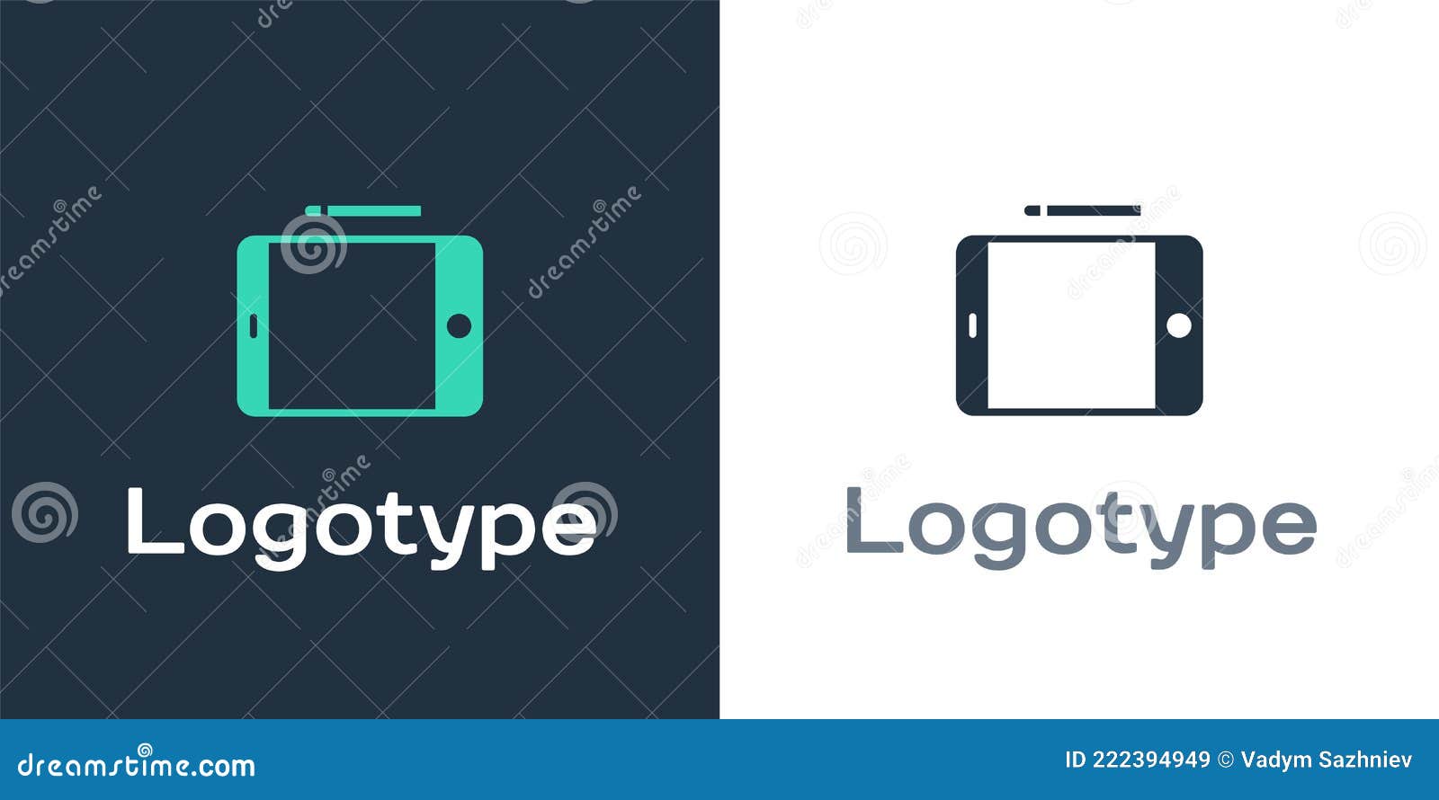 Logotype Graphic Tablet Icon Isolated on White Background. Logo Design ...