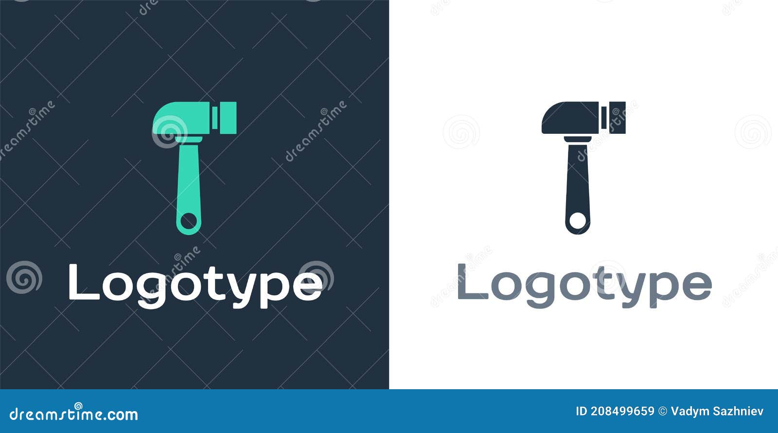 Logotype Hammer Icon Isolated on White Background. Tool for Repair ...