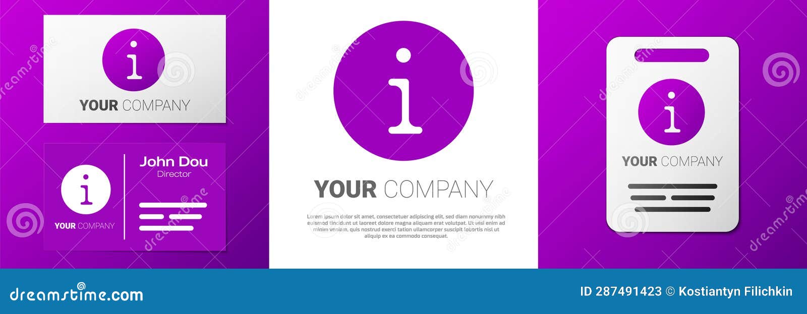 Logotype Information Icon Isolated on White Background. Logo Design ...