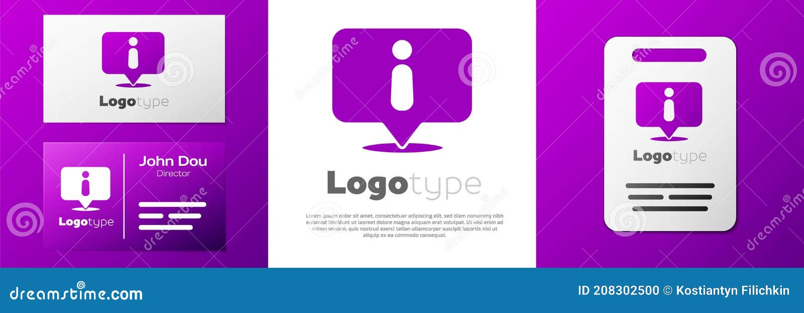 Logotype Information Icon Isolated on White Background. Logo Design ...