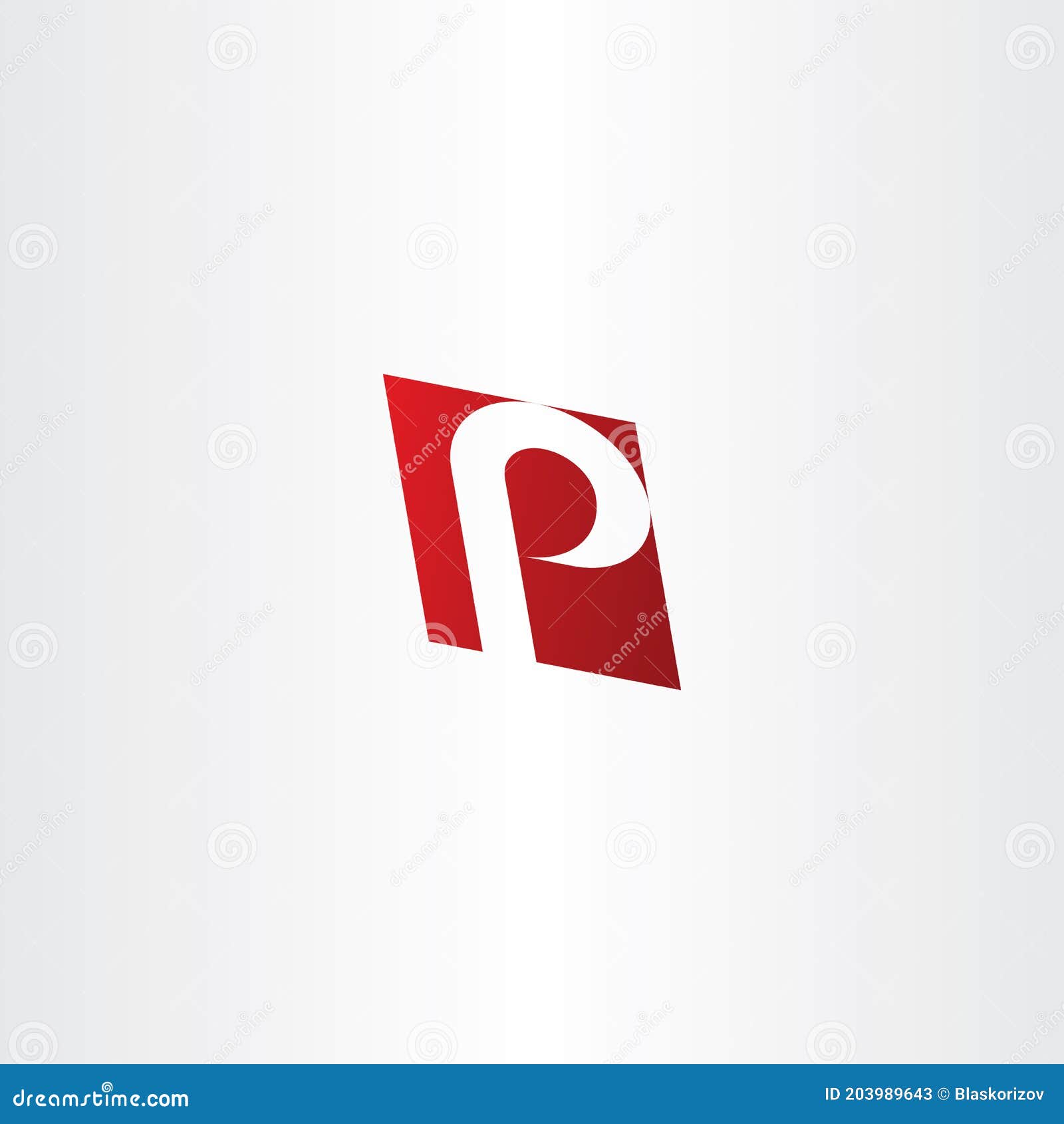 Logotype Letter P Red Logo Vector Element Stock Vector - Illustration ...