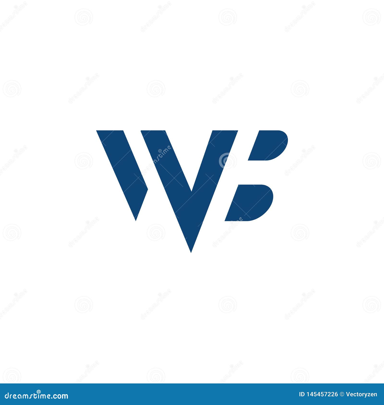 Logotype Letter Wb Simple Logo Template Vector Illustration Stock ...