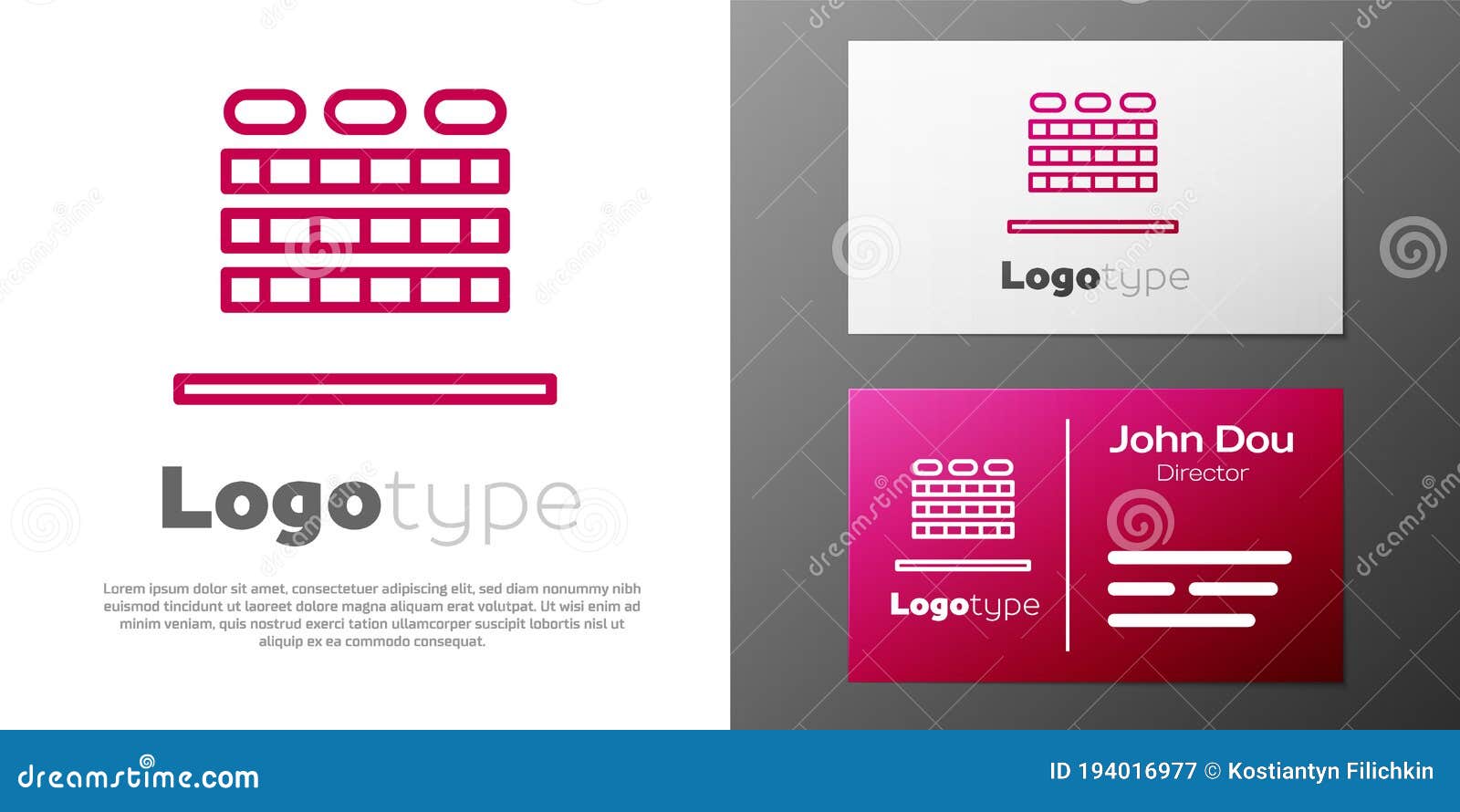 Logotype Line Cinema Auditorium with Screen and Seats Icon Isolated on ...