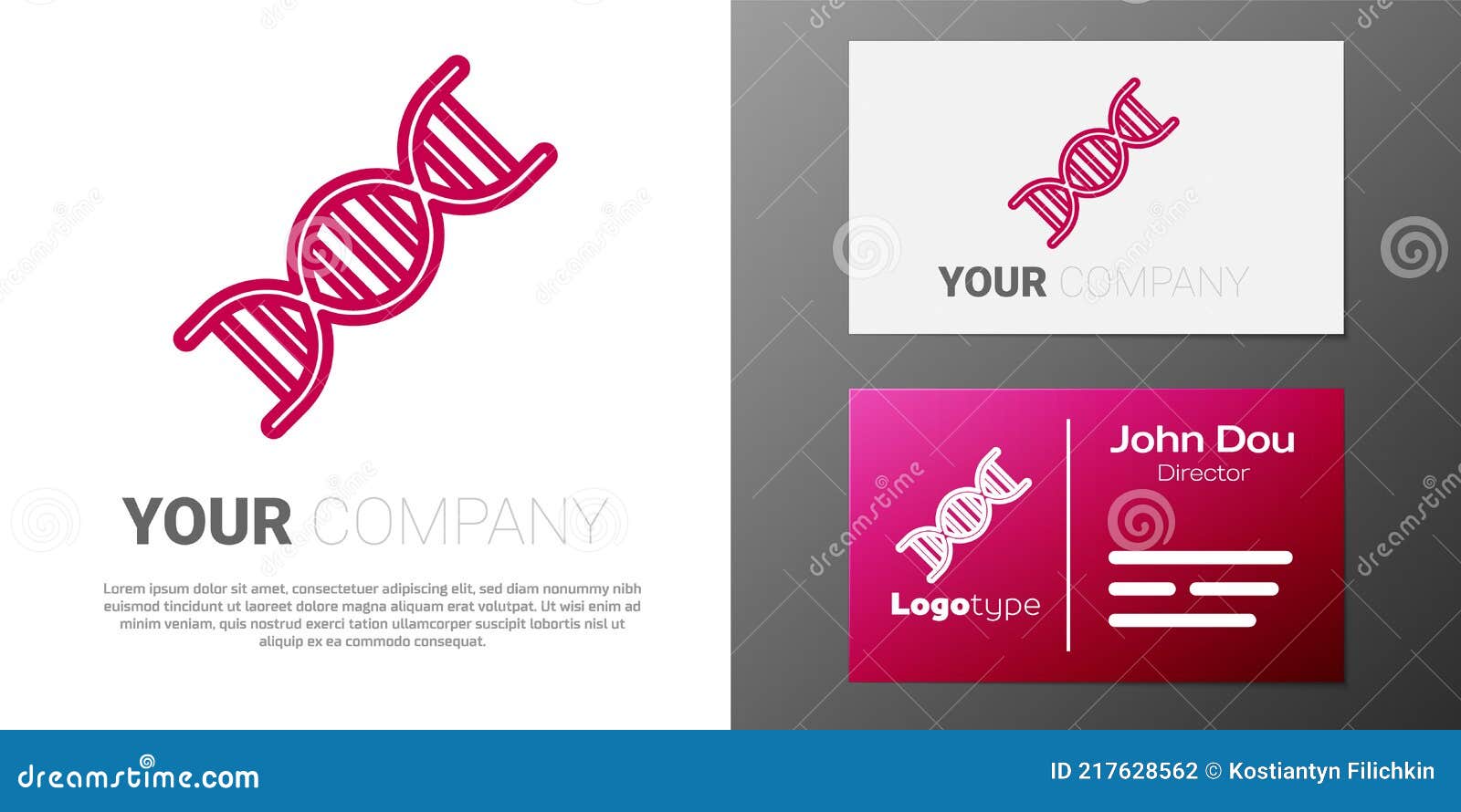 Logotype Line DNA Symbol Icon Isolated on White Background. Logo Design ...
