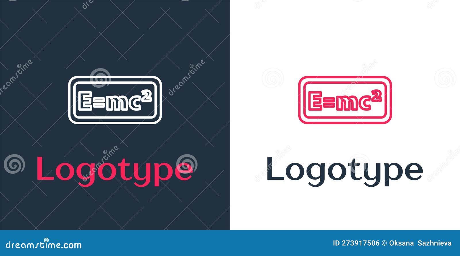 E Equals Mc Squared. Ink Pen Drawn Logo. Mass Energy Equivalence ...