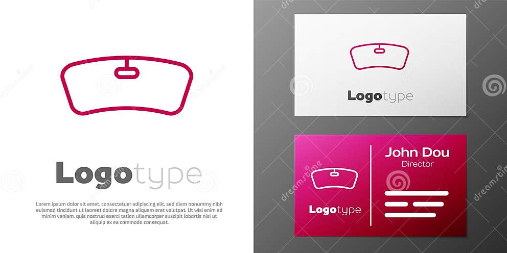 Logotype Line Windshield Icon Isolated on White Background. Logo Design ...