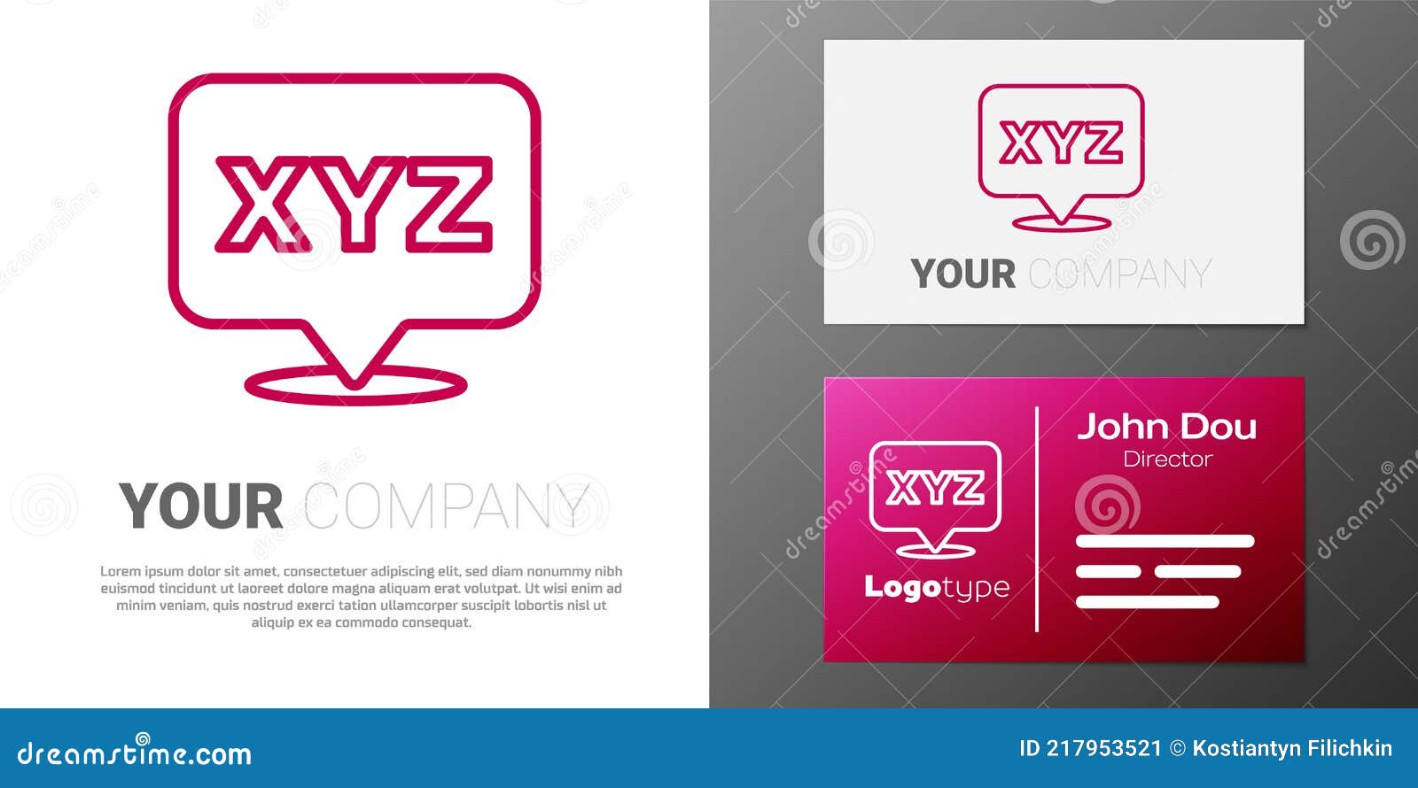 Logotype Line XYZ Coordinate System Icon Isolated on White Background ...