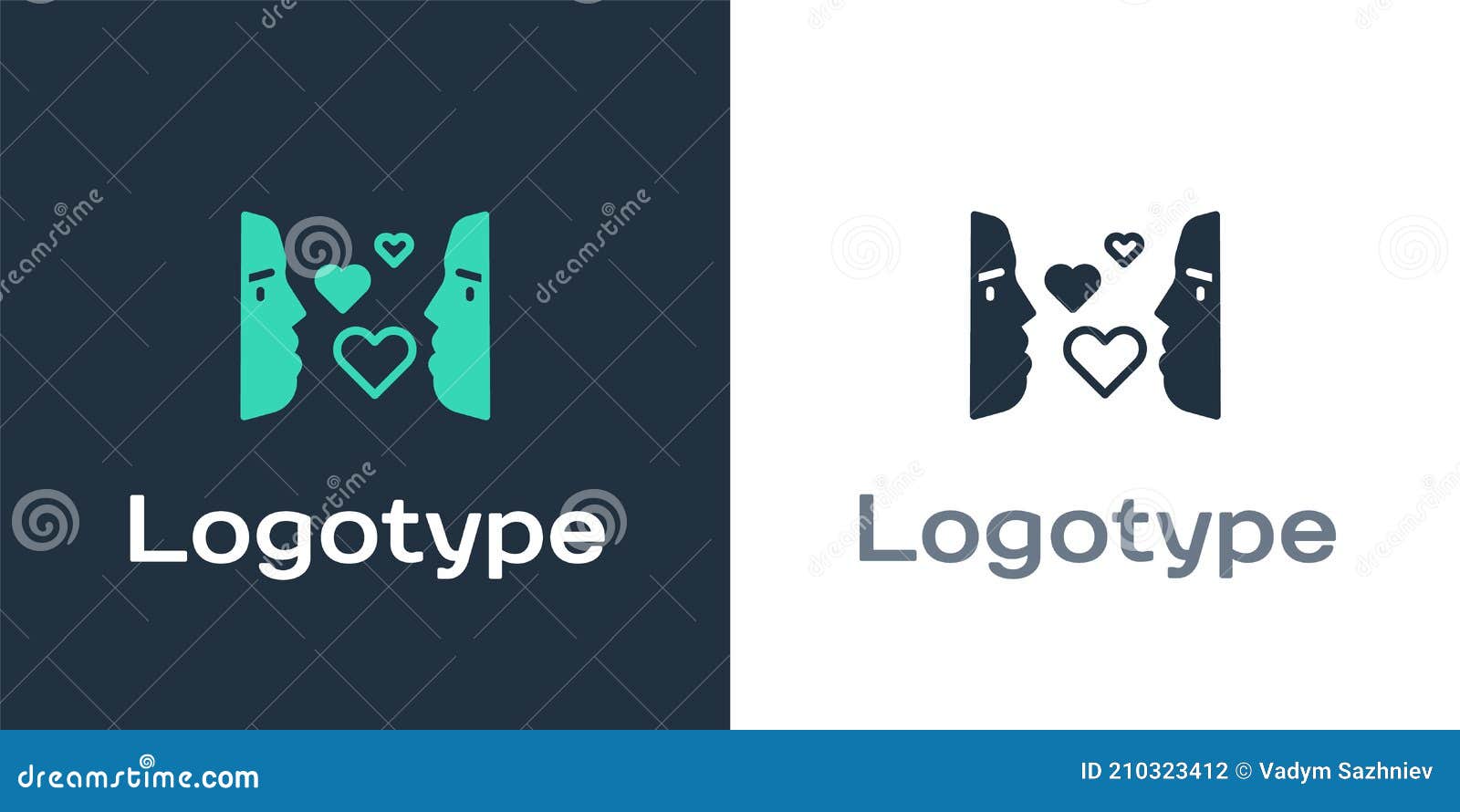 Logotype Love at First Sight Icon Isolated on White Background. Logo ...
