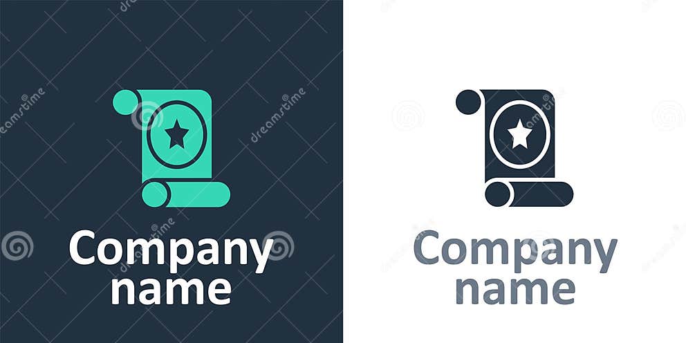 Logotype Magic Scroll Icon Isolated on White Background. Decree, Paper ...