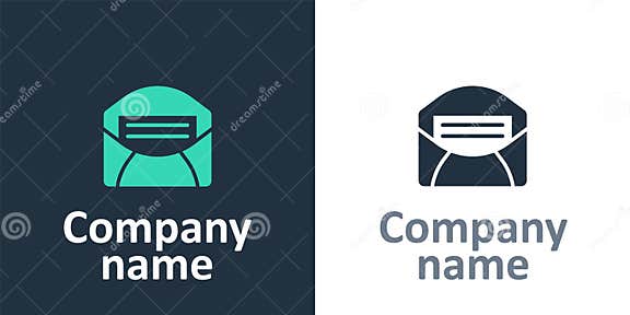 Logotype Mail and E-mail Icon Isolated on White Background. Envelope ...