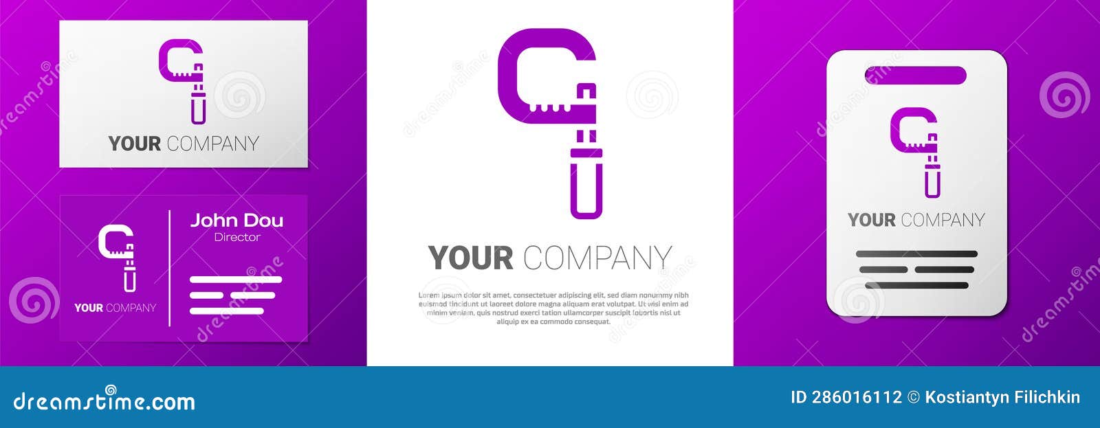 Logotype Micrometer Icon Isolated on White Background. Measuring ...